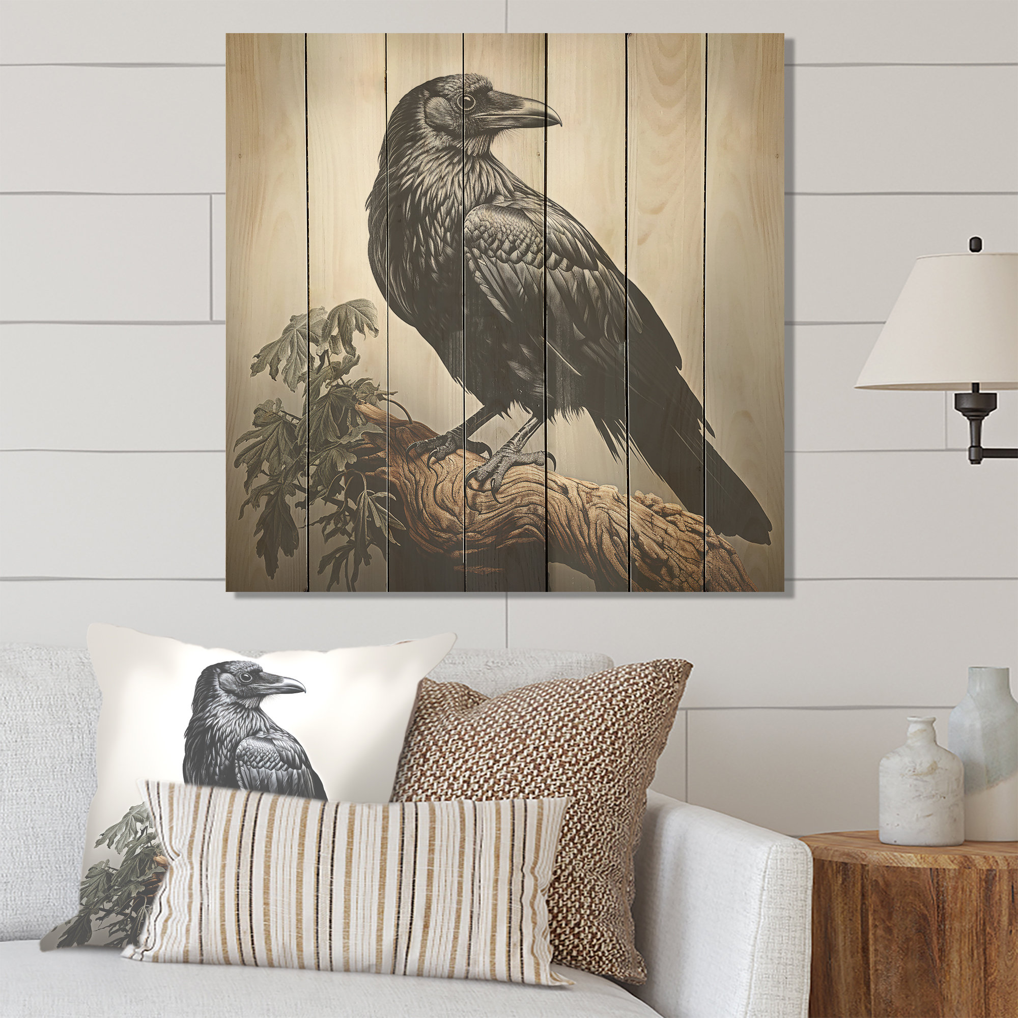 Winston Porter Mystic Raven In Flight I - Raven Animal On Wood Print ...