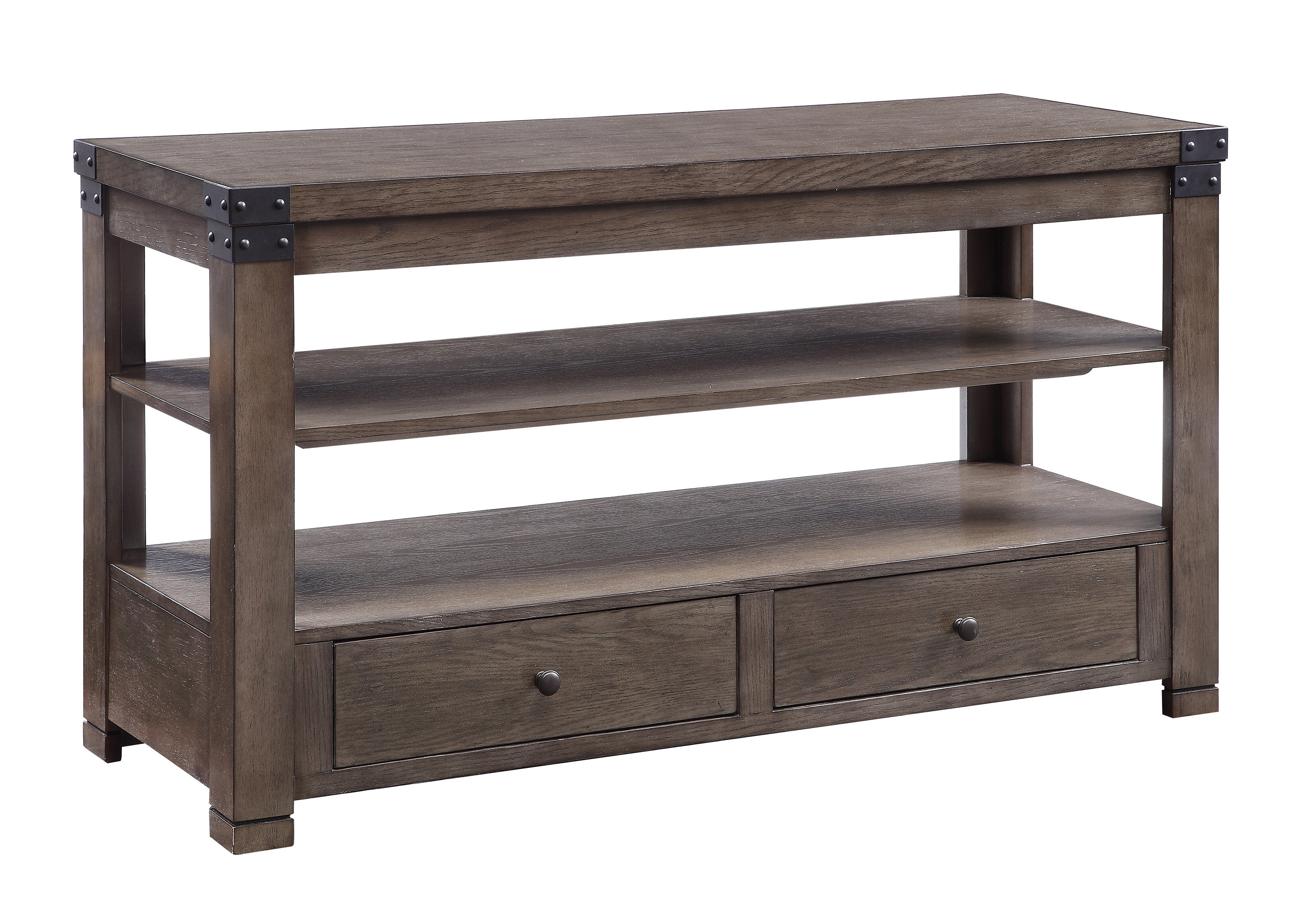 Plethoria Kelso Ash Grey Console Table with 2-Drawer - Wayfair Canada