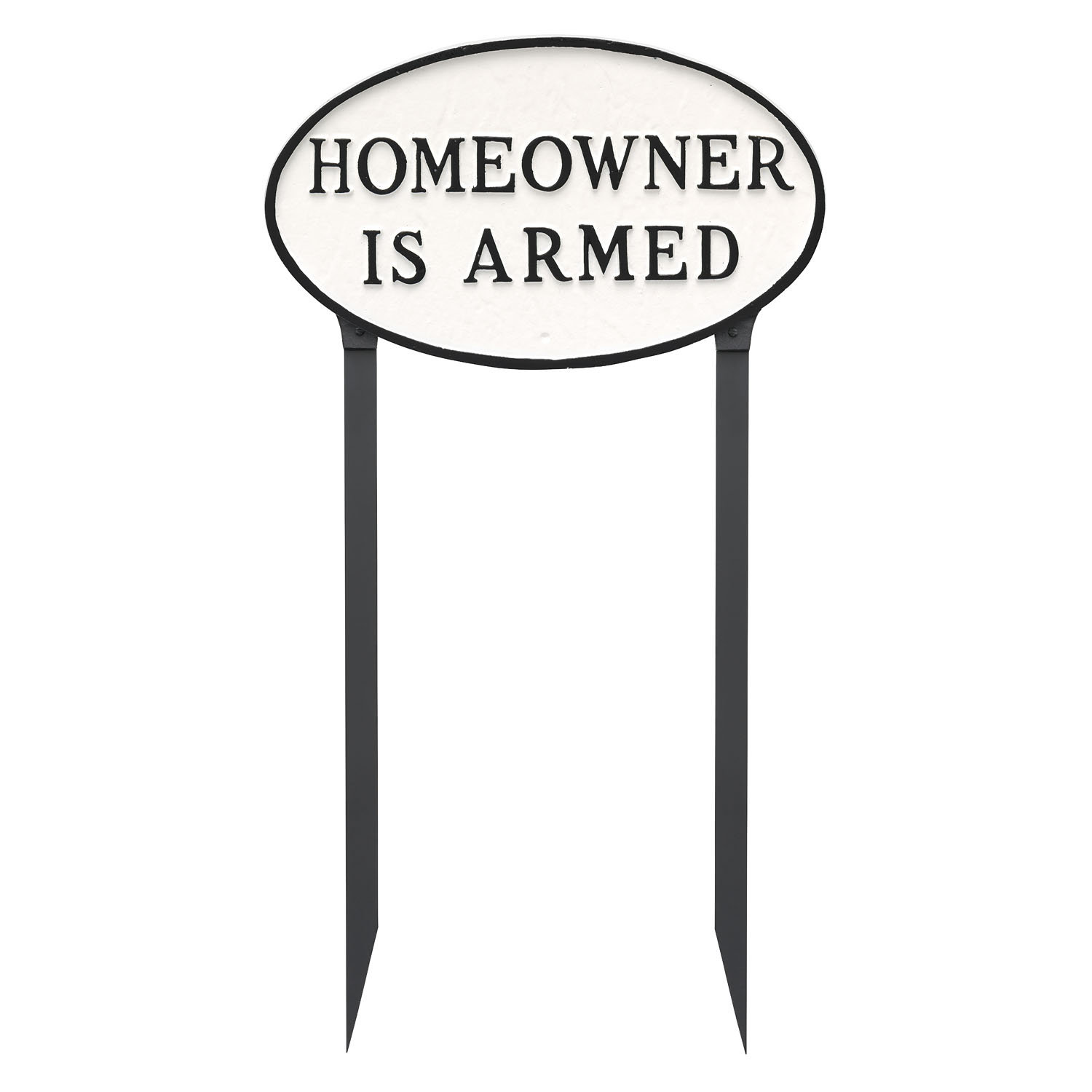 Red Barrel Studio® Bogoch Homeowner Is Armed Statement Garden Sign ...