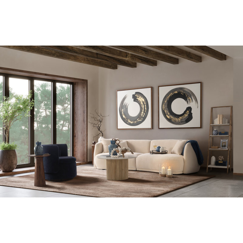 Joss & Main 24"H Natural Acacia Wood Simple Pedestal Side Table with ...