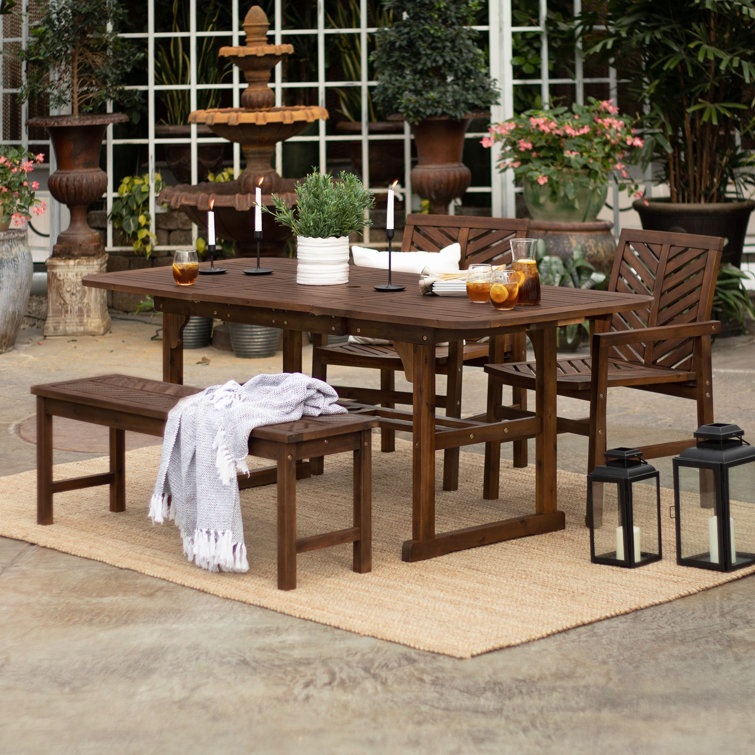 Winston Porter Alfonsi 4 - Person Rectangular Outdoor Dining Set ...