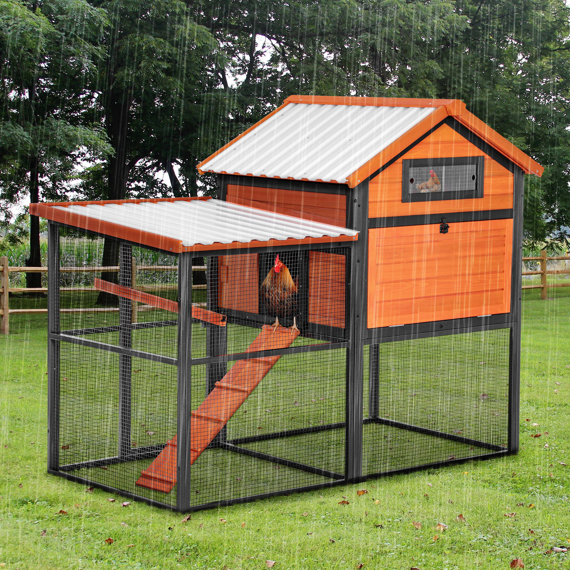weixunguang Durable Wood And Iron Chicken Coop With Runway And ...