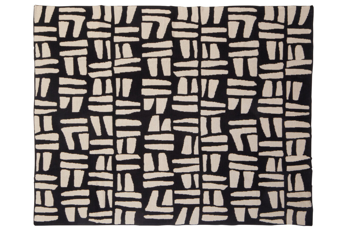 Premier Housewares Bosie Ozella Natural And Black Throw | Wayfair.co.uk