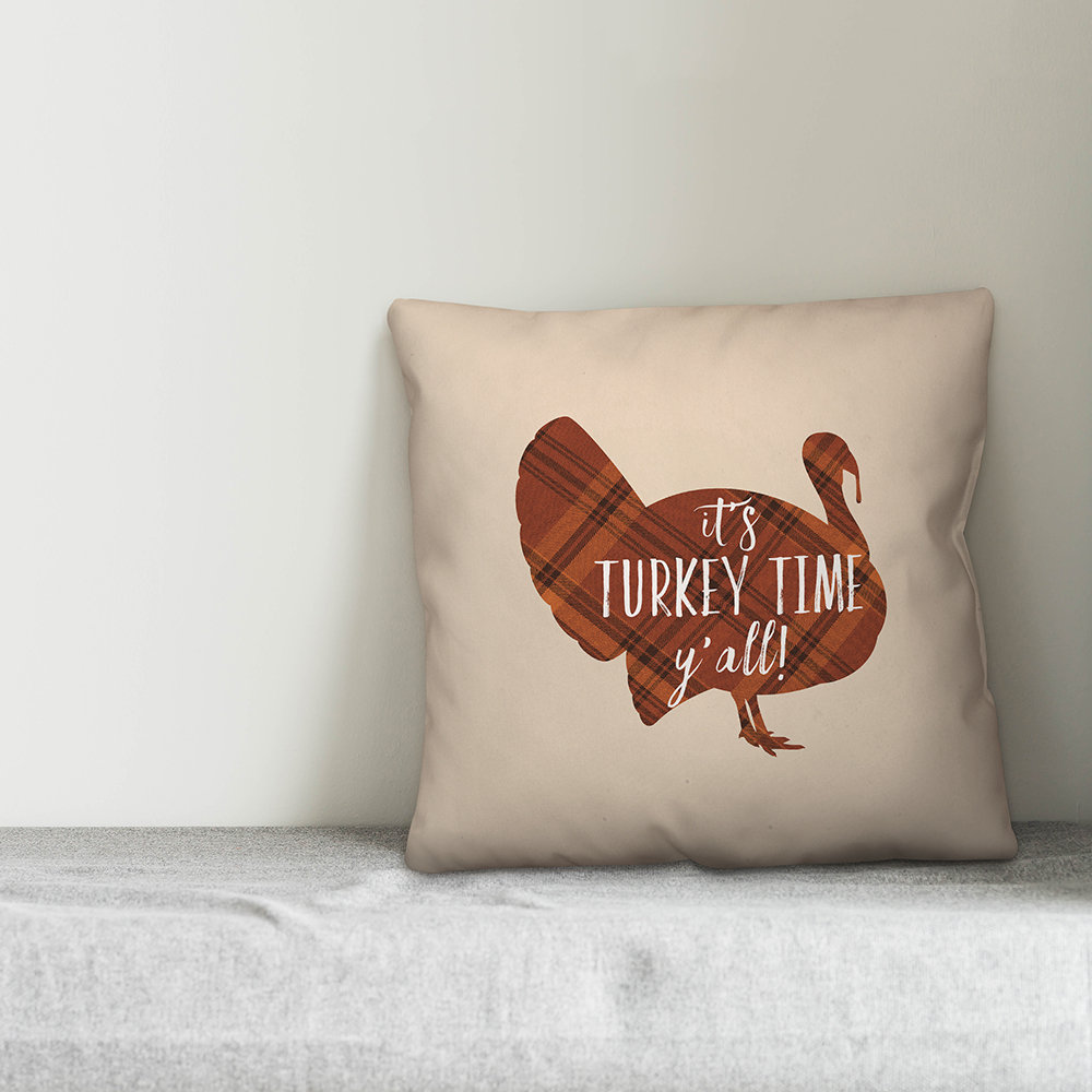 Designs Direct Creative Group It's Turkey Time Y'all Throw Pillow | Wayfair