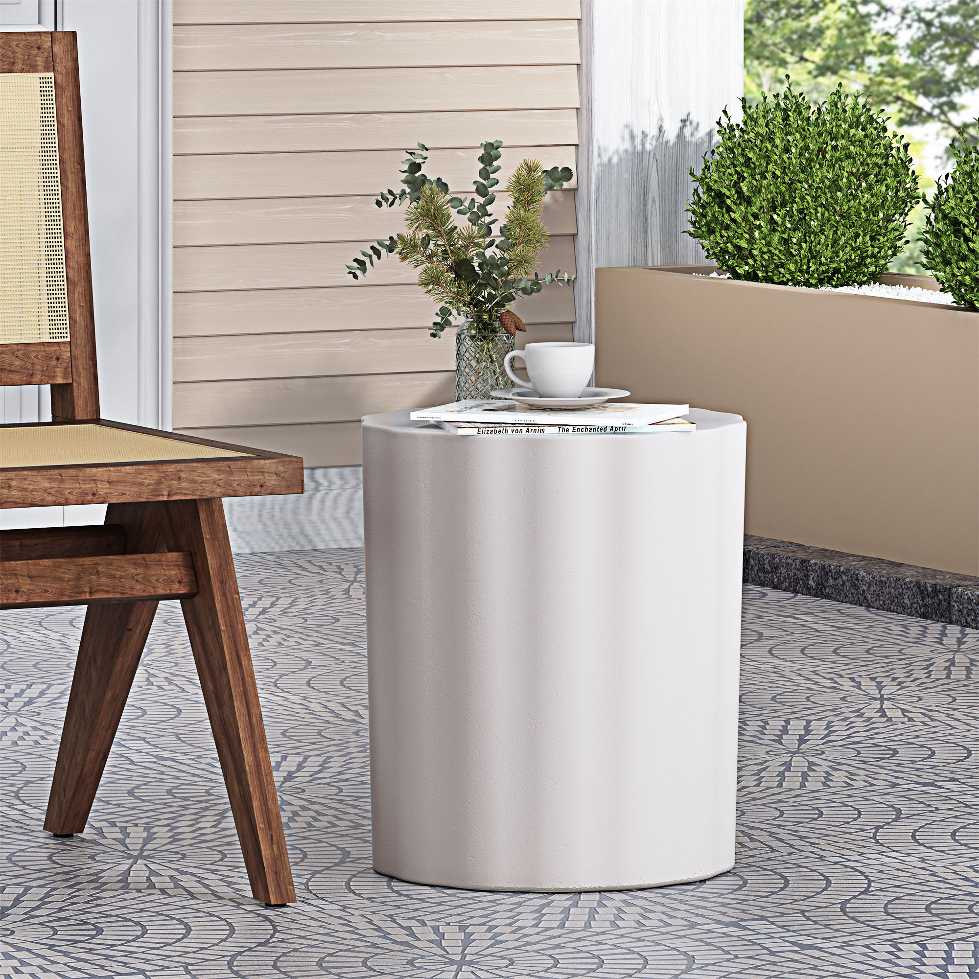 Hokku Designs Patio Side Table Outdoor Round End Table - Wayfair Canada