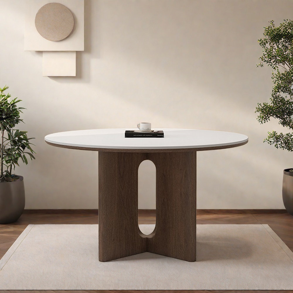Elamer Modern simple round dining table | Wayfair