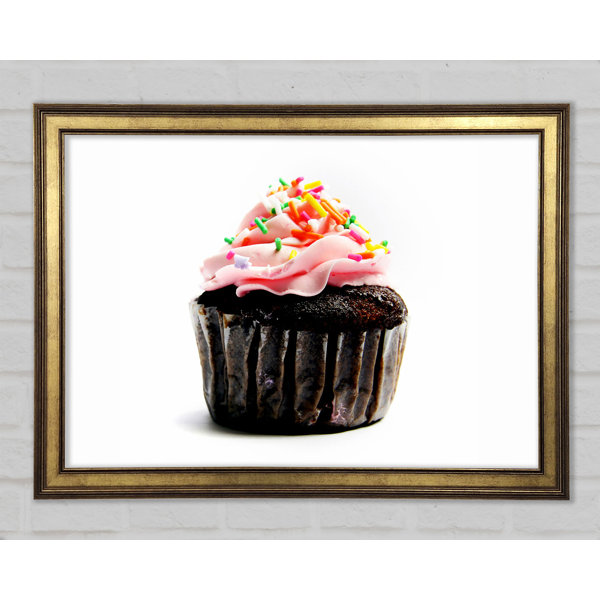 17 Stories Chocolate Pink Cupcake - Single Picture Frame Art Prints ...