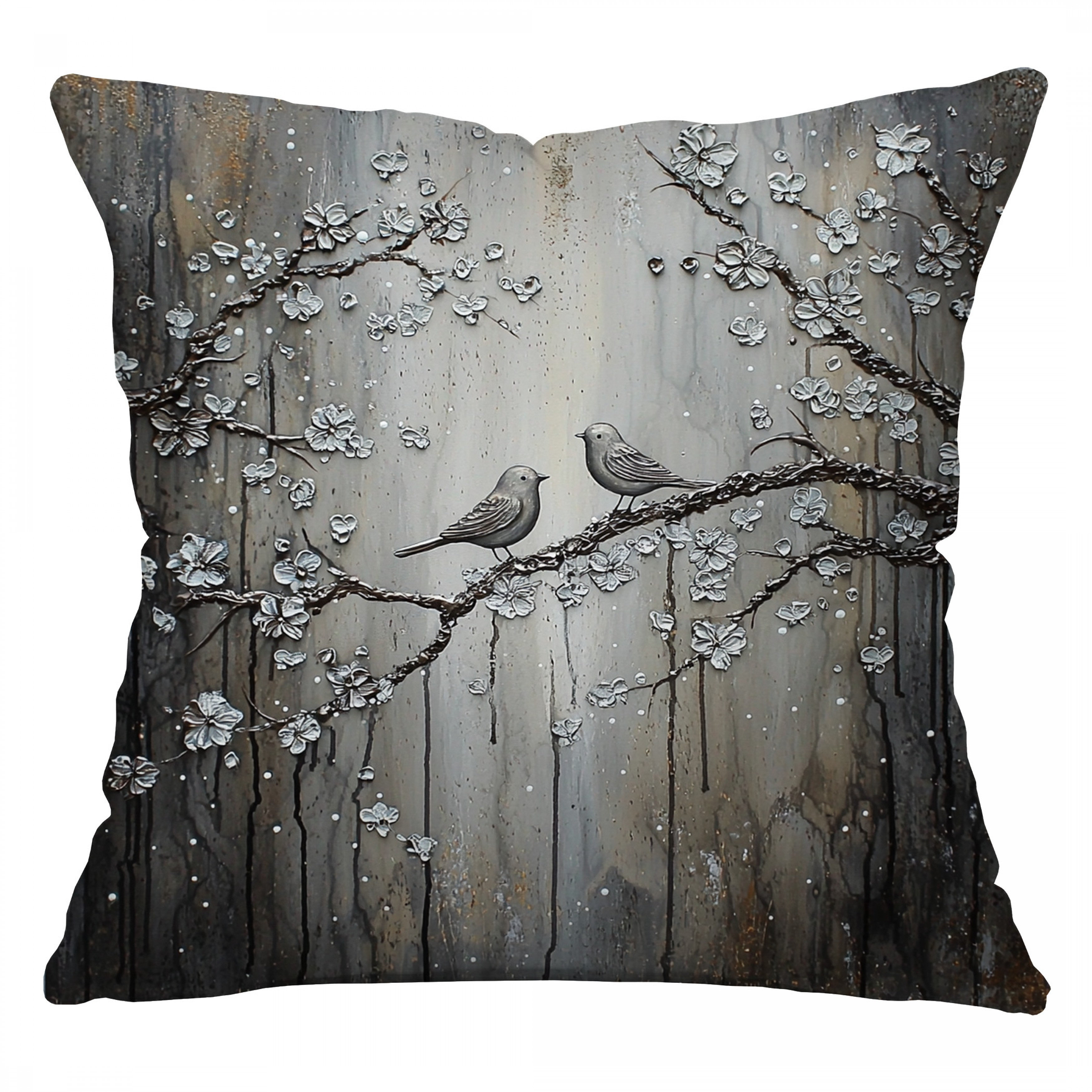 VisionDecor Birds Throw Pillow, Nature Cotton Twill Pillows | Wayfair