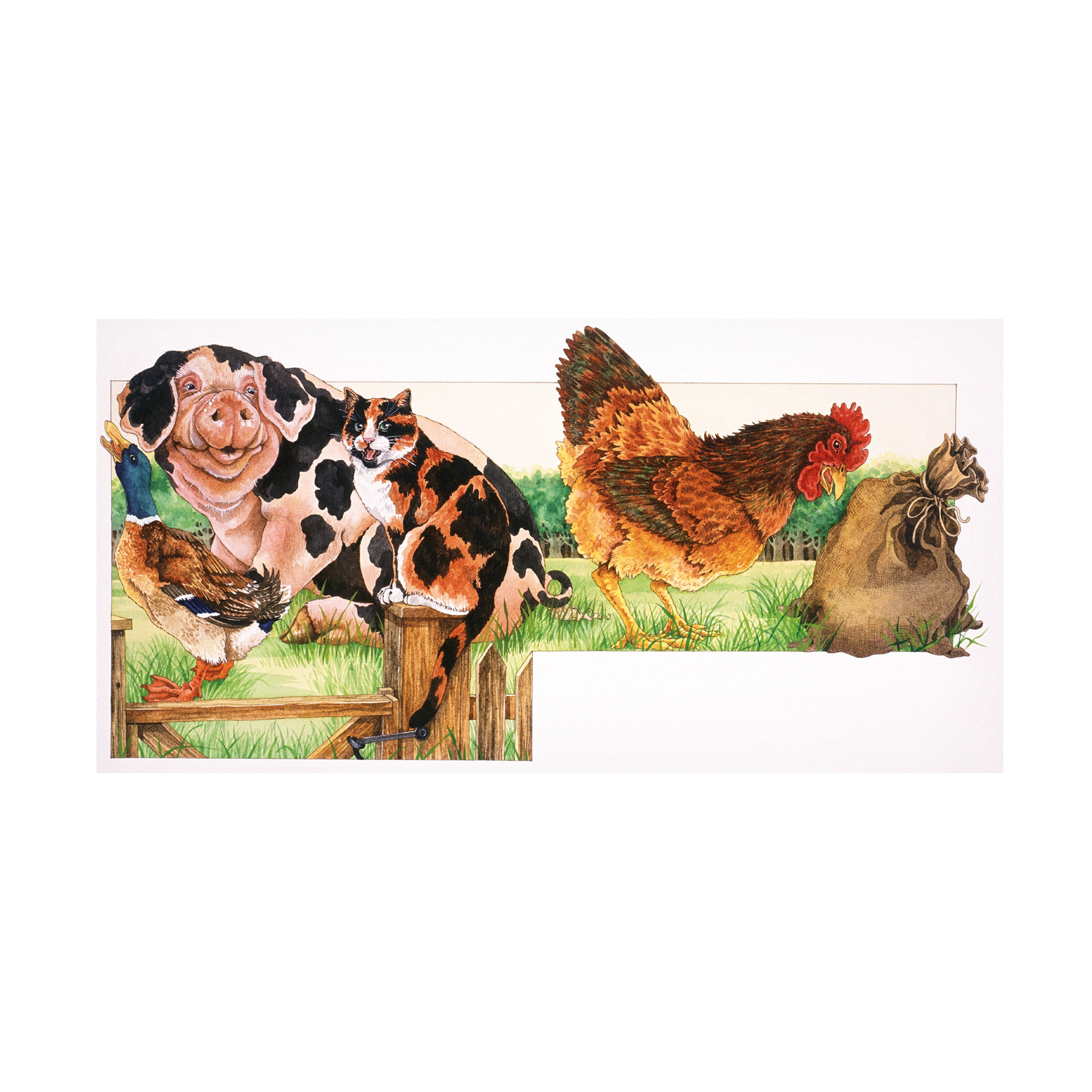 August Grove Wendy Edelson 'Farm Animals 1' Canvas Art ALI63179 ...