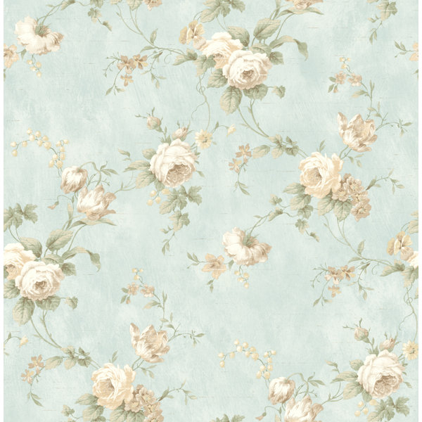 Seabrook Designs Sydnee Rose Trail Unpasted Wallpaper | Wayfair