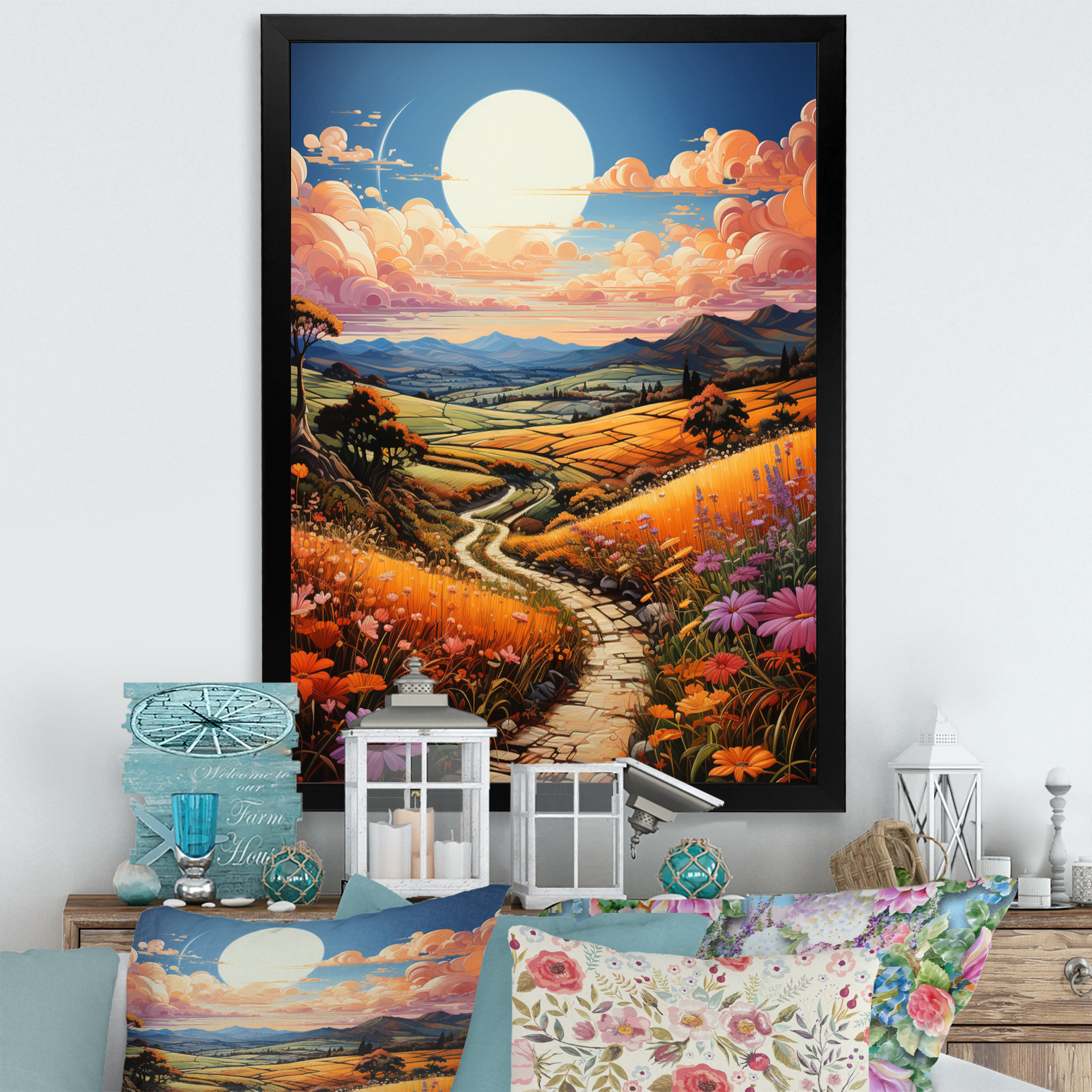 Millwood Pines Beguna Farm Summer Fauvist Field III Framed On Canvas ...