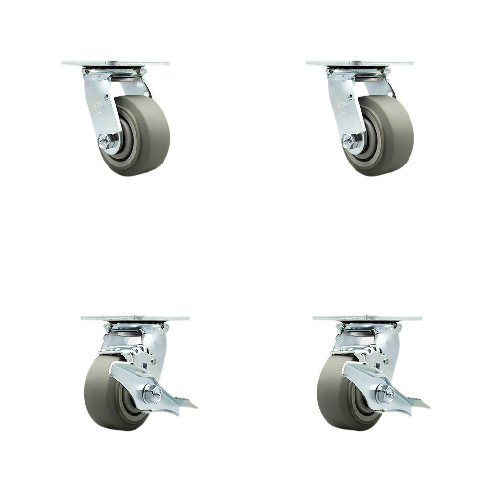 Service Caster Thermoplastic Caster Set with Ball Bearing | Wayfair
