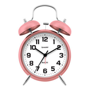 Sharp Twin Bell Quartz Analog Alarm Clock | Wayfair