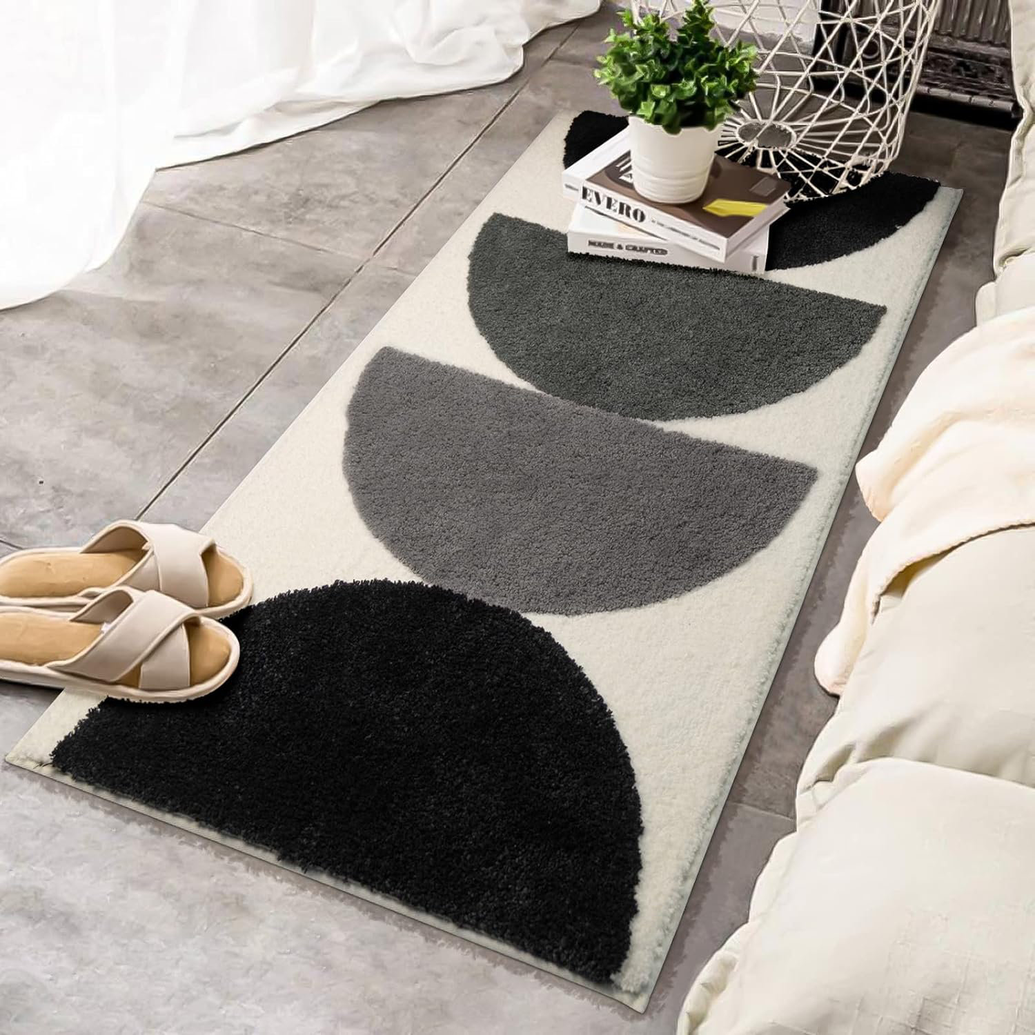 Hokku Designs Boho Bathroom Runner Rug Long Bathroom Rugs Non Slip ...