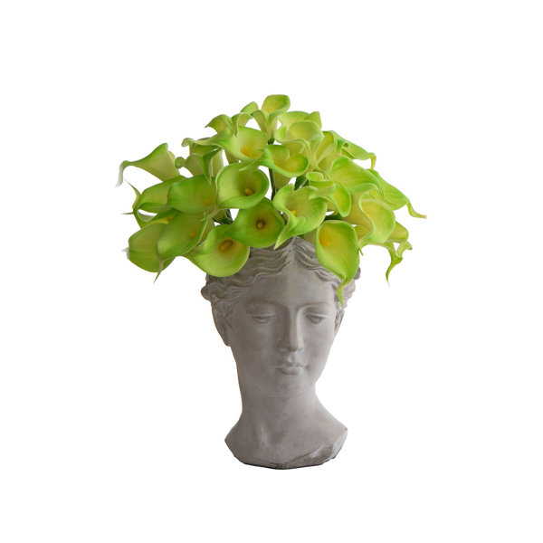 Fleur De Lis Living Ancient Greek Style Cement Planter | Wayfair