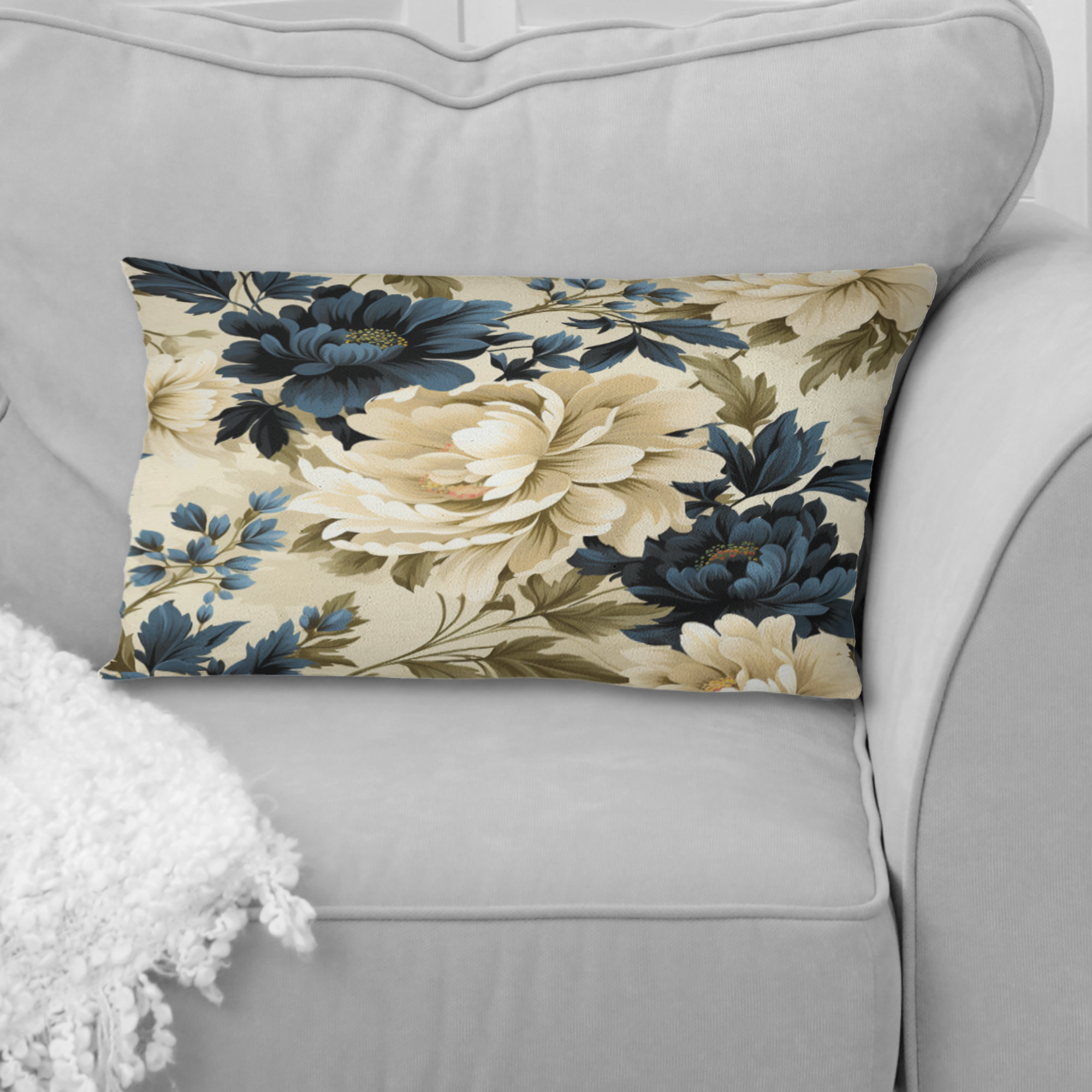 Design Art Timeless Damask Legacy - Floral Printed Throw Pillow | Wayfair