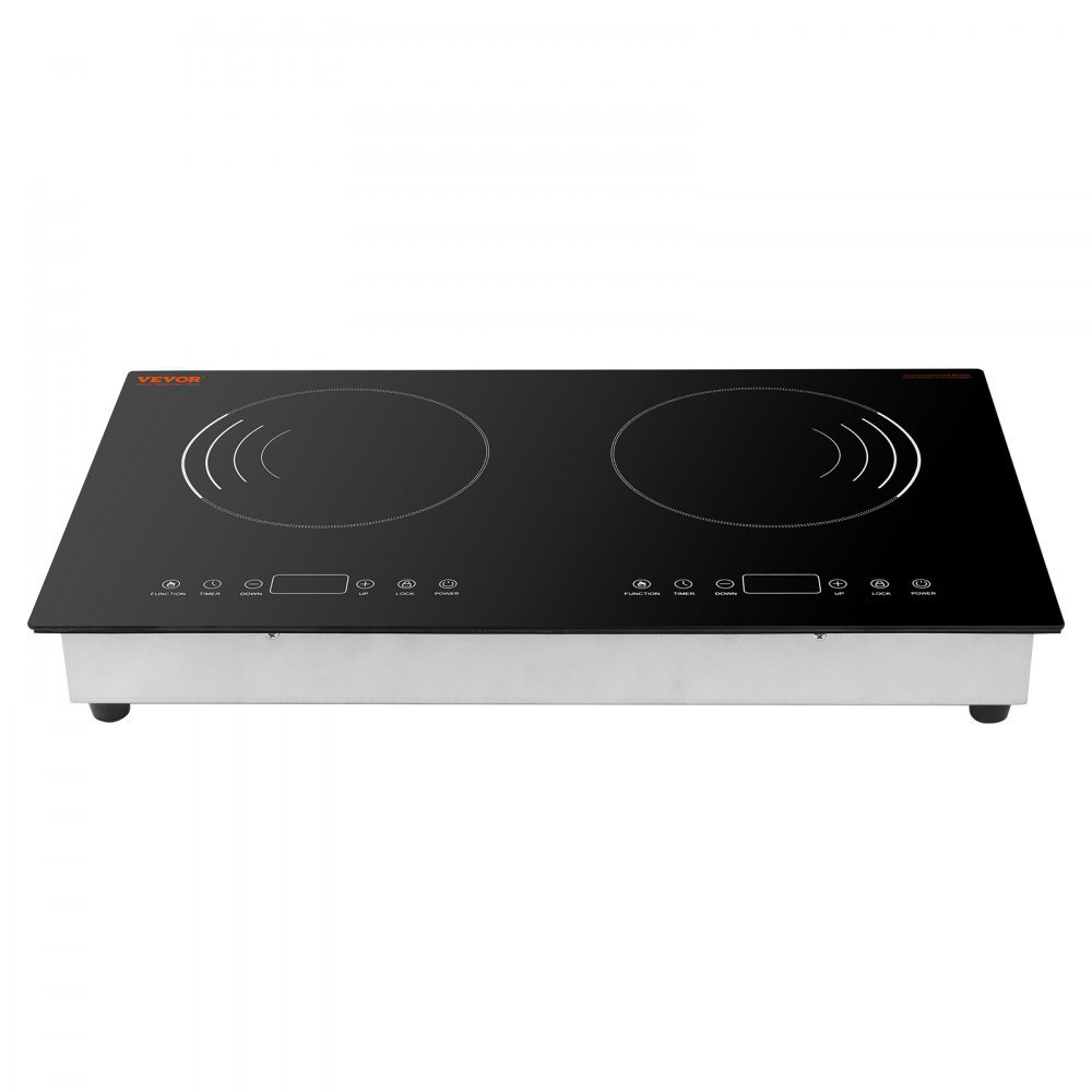 VEVOR 1800W 2 Burner Induction Cooktop Electric Countertop Burner Touch ...
