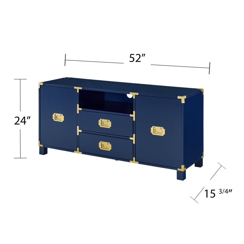 George Oliver Entertainment Center, Console, Navy | Wayfair