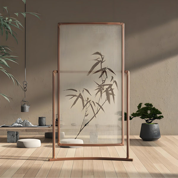 Sleek Surface Designs Zen Bamboo Pattern Screen Divider | Wayfair