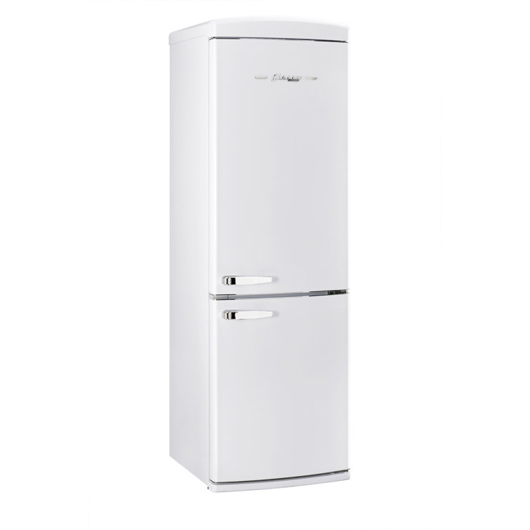 Unique Classic Retro 24 In 12 Cu.ft Bottom Mount Fridge Auto Defrost ...
