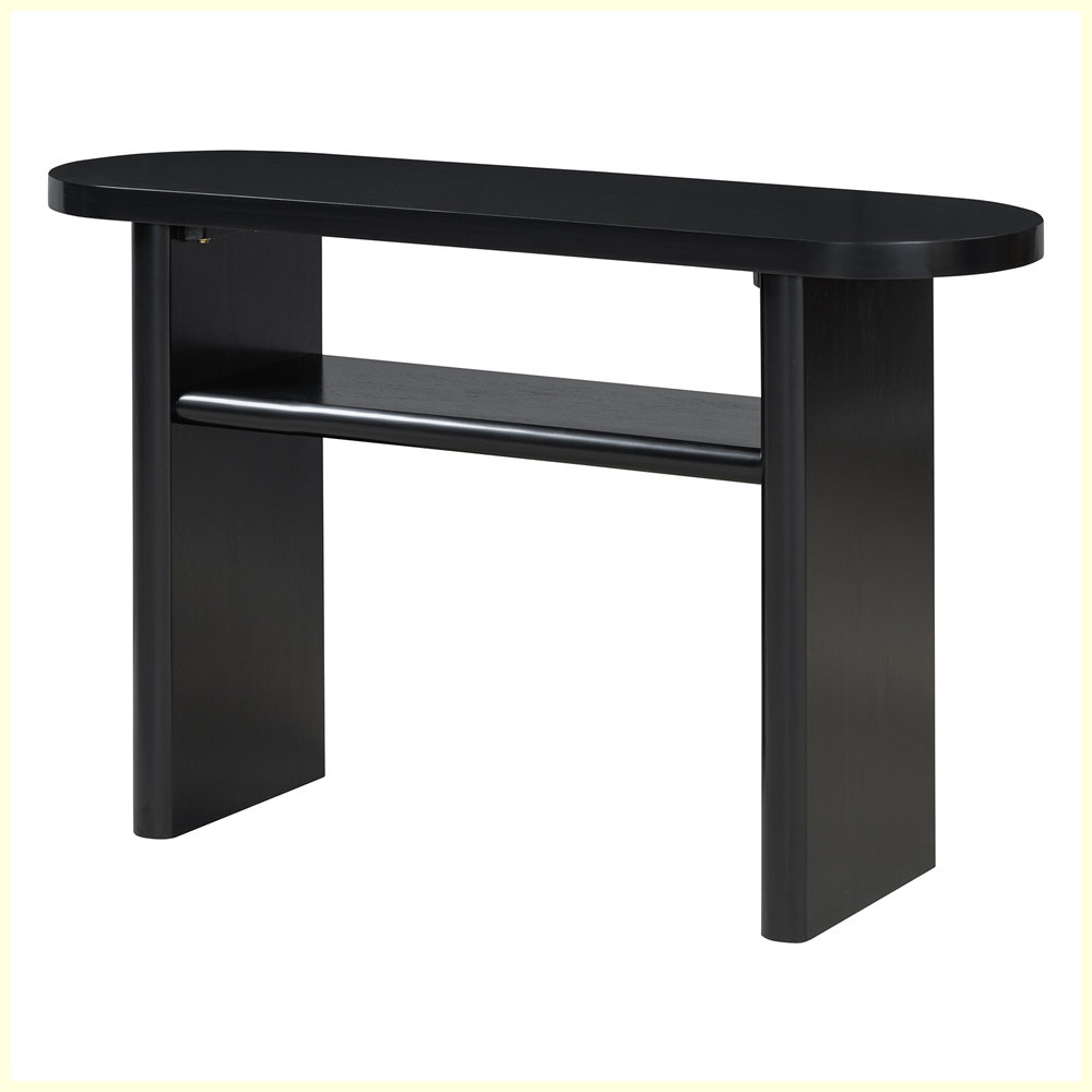 Ebern Designs Minimalist Console Table with Rounded Edges and Sturdy ...