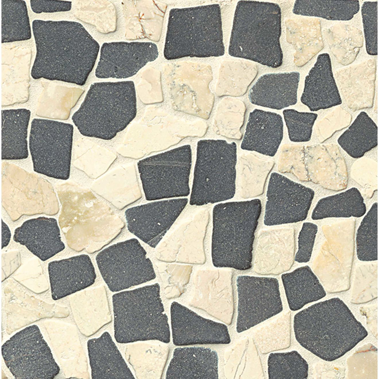 Bedrosians Hemisphere Random Sized Natural Stone Pebble Mosaic Wall ...