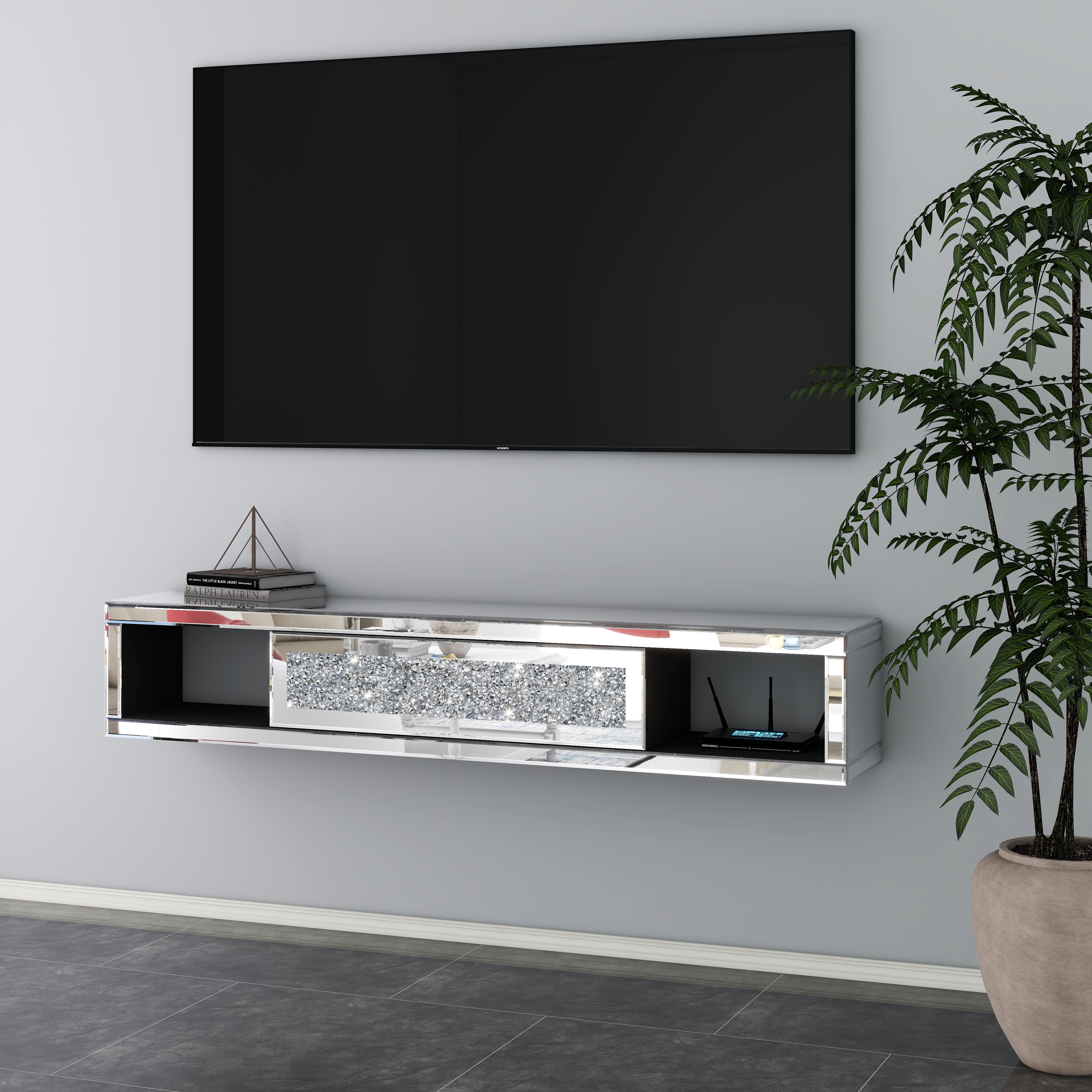Mercer41 Amla Floating Wall Mounted TV Stand & Reviews - Wayfair Canada