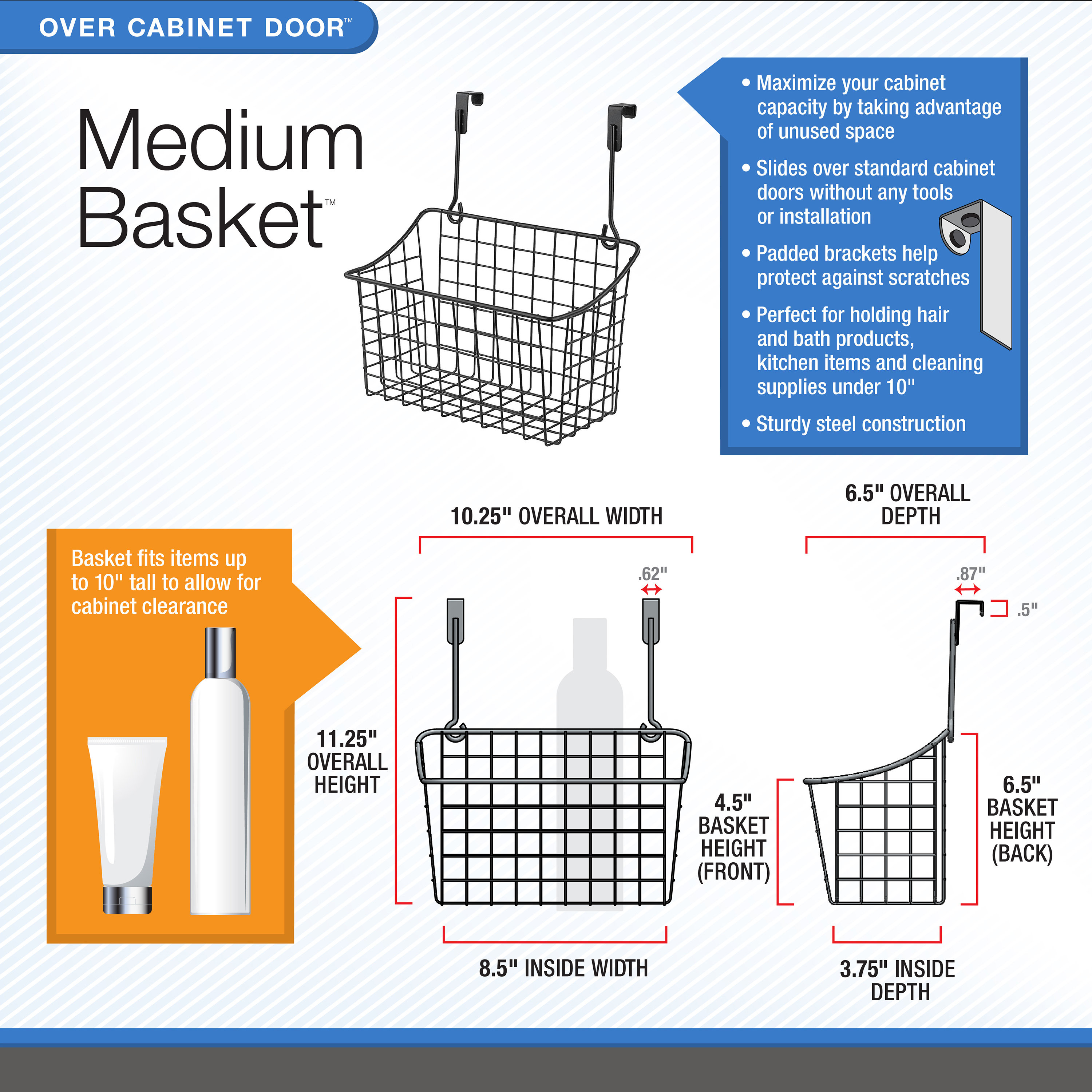 Dotted Line™ Albie Over the Cabinet Door Organizer & Reviews - Wayfair ...