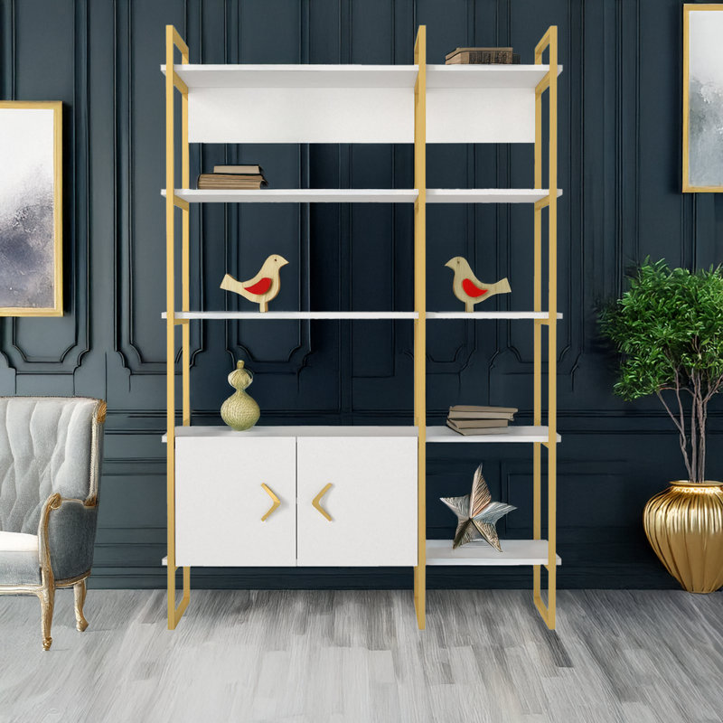 SpiritHome Metal Etagere Bookcase | Wayfair