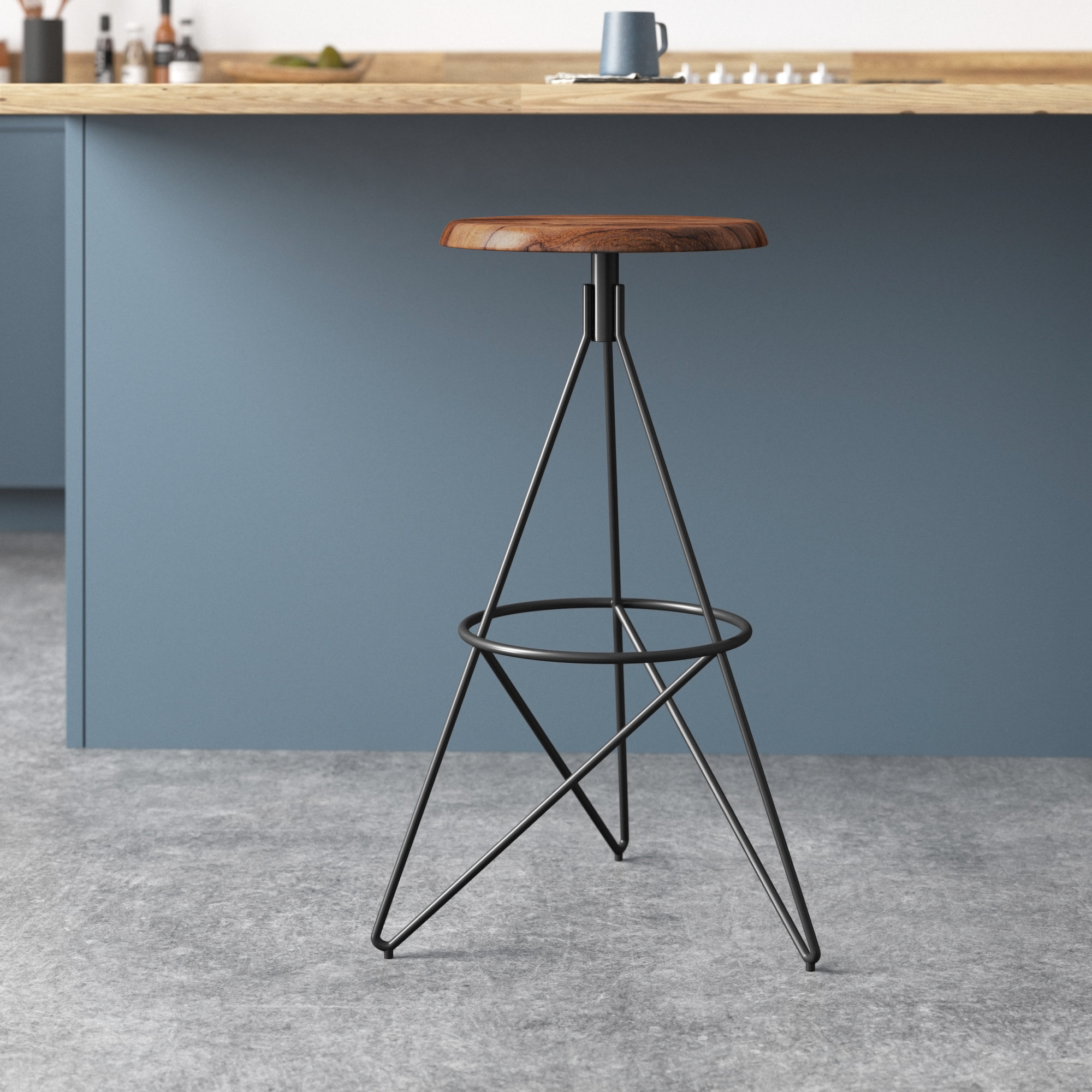 Steelside™ Gallo 30'' Counter Stool with Metal Frame - Wayfair Canada