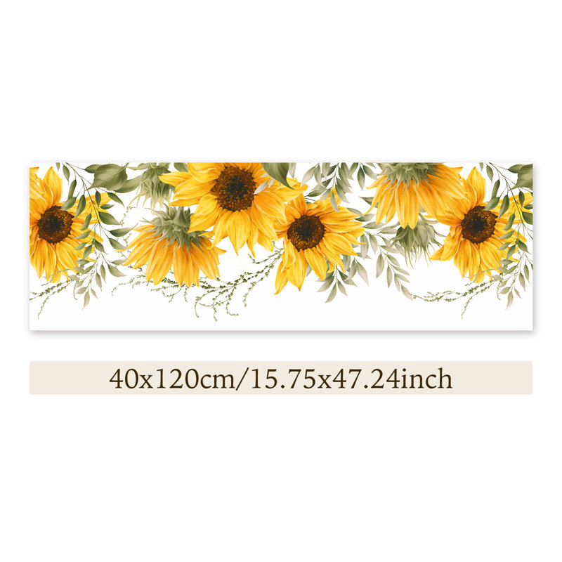 August Grove® Sunflowers Plants & Flowers Static Cling Window Decal ...