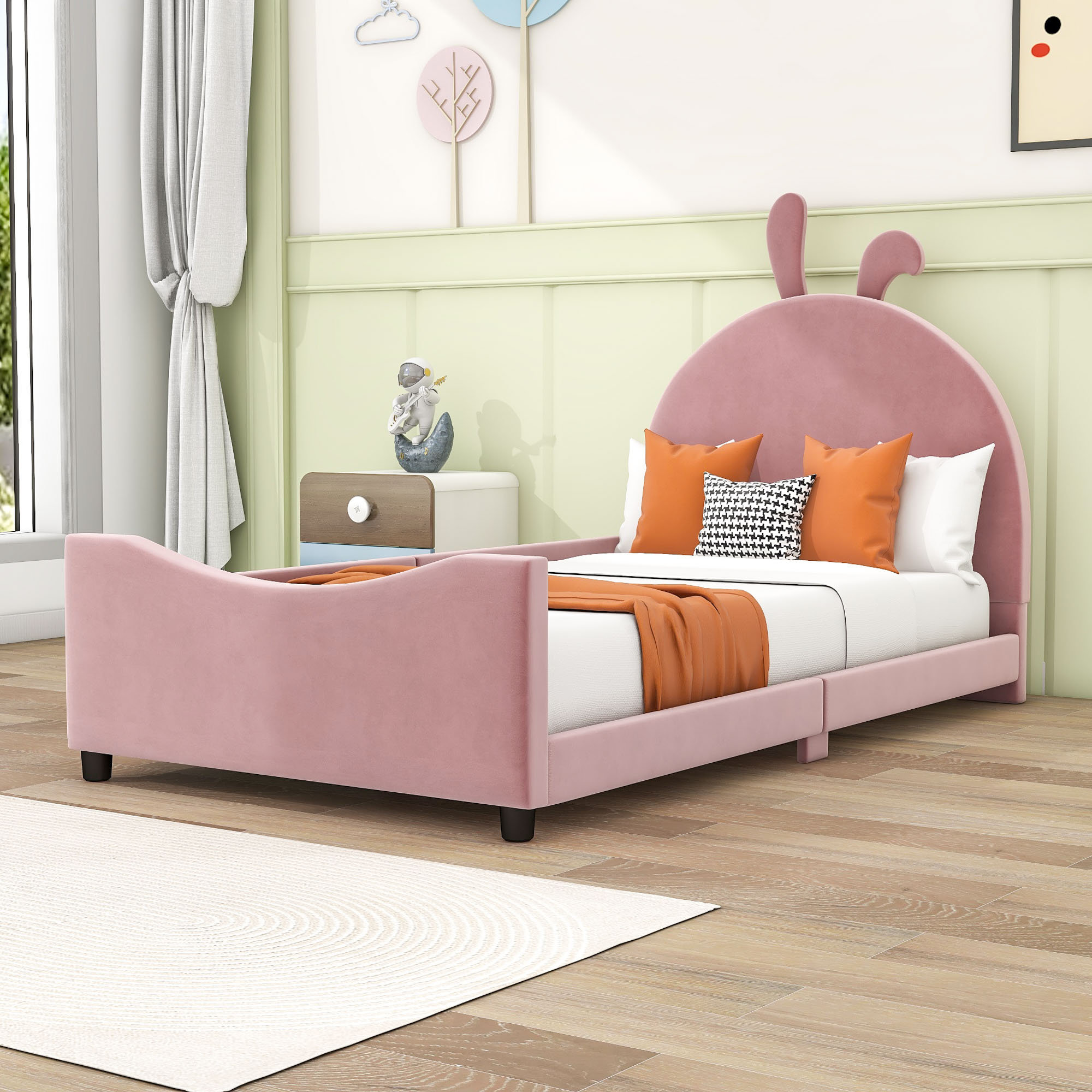 Zoomie Kids Almitra Upholstered Sleigh Bed | Wayfair