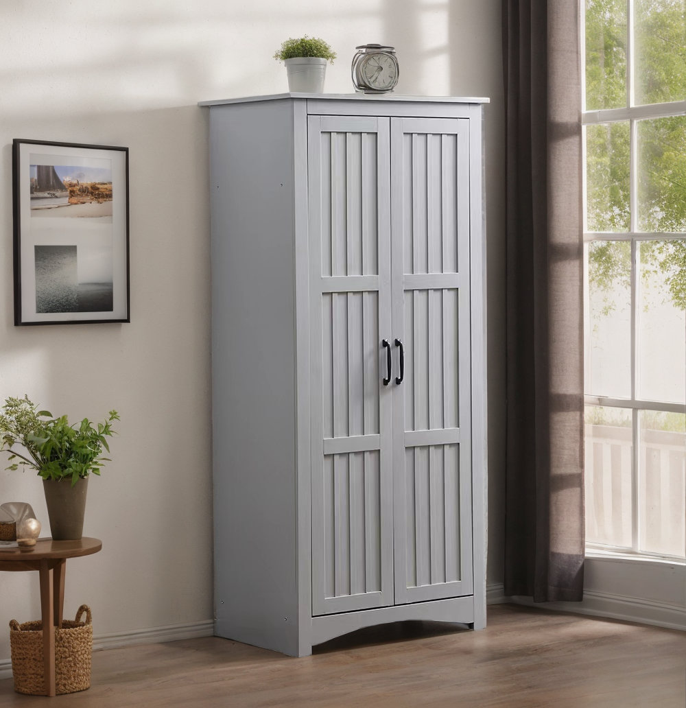 Wildon Home® Amico Manufactured 2 Door Vertical Cloak Storage Cabinet ...