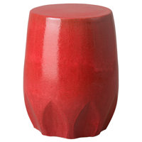Sagebrook Home 17" Strawberry Garden Stool In Vibrant Red Polyresin ...