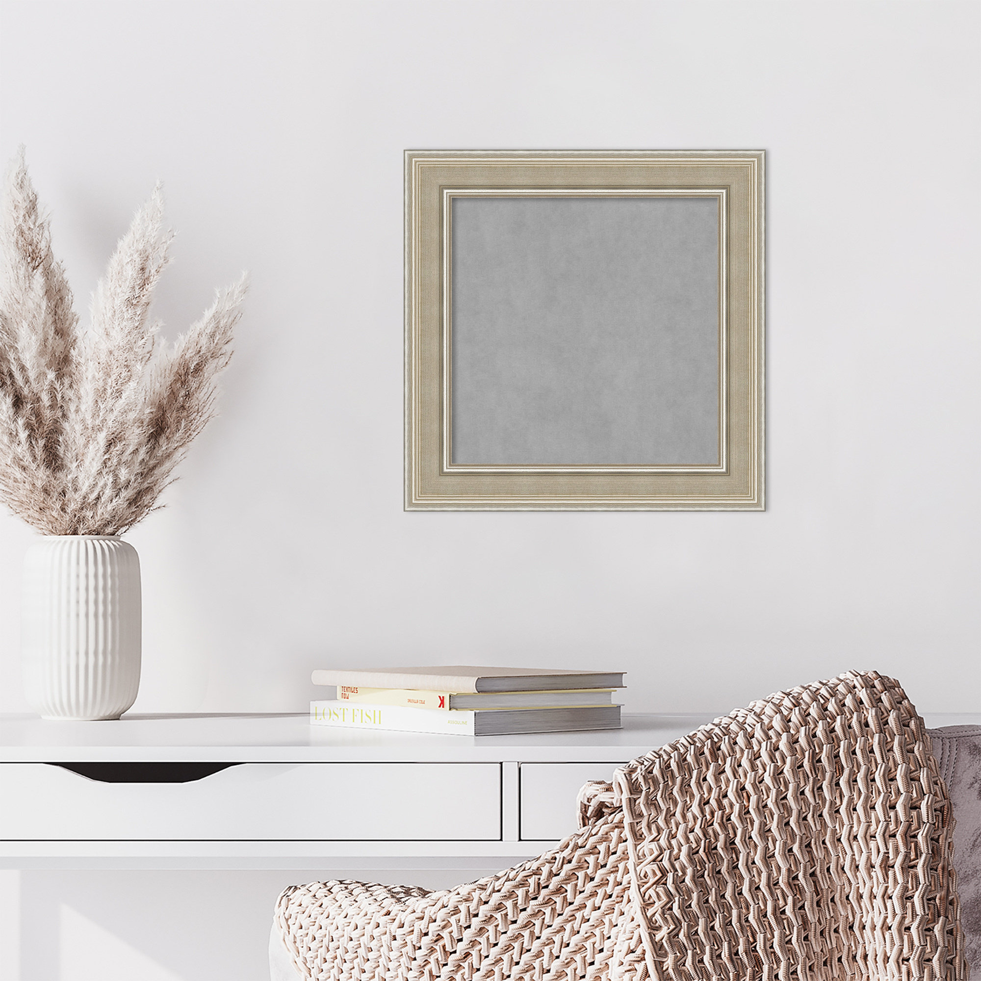 Lark Manor™ Mezzo Silver Framed Magnetic Board | Wayfair