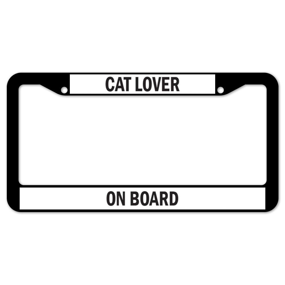 SignMission Cat Lover on Board Plate Frame | Wayfair