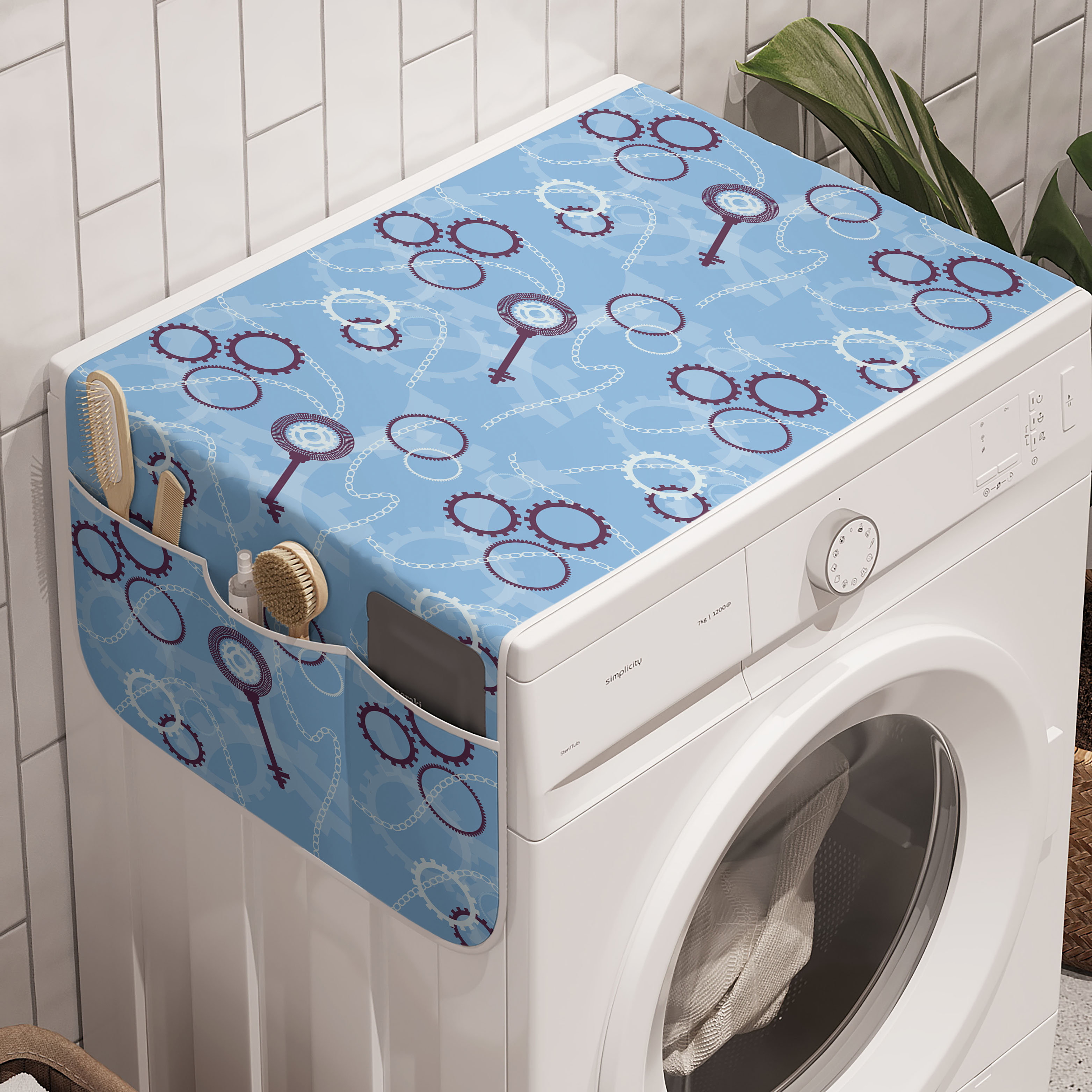 East Urban Home Steampunk Washing Machine Organizer Pack of 2 47" x 18. ...