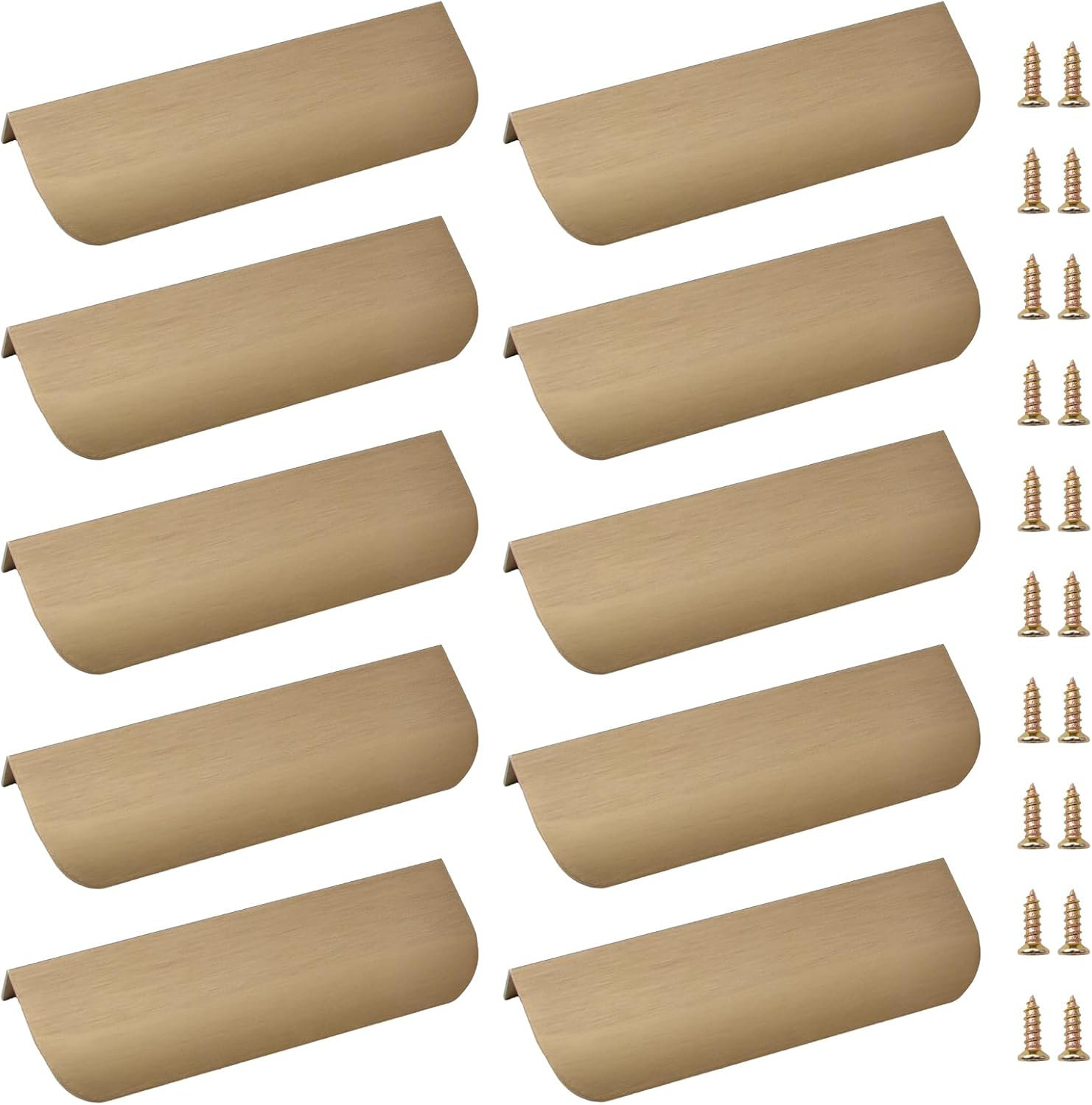 Amzico 10 Pack 120Mm Aluminum Alloy Concealed Rounded Edge Invisible ...