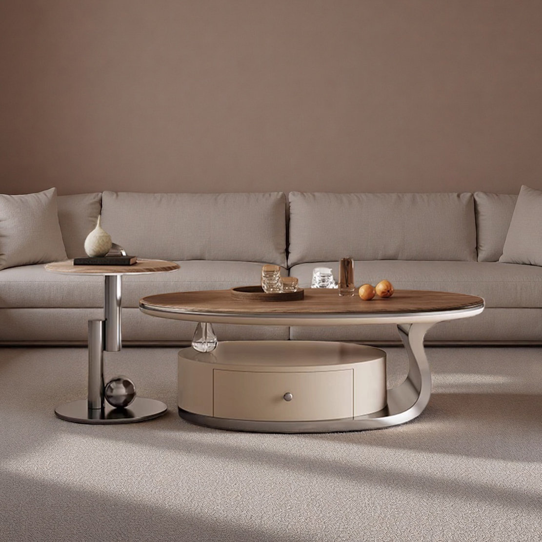 Orren Ellis Luxury-Style Oval Coffee Table | Wayfair