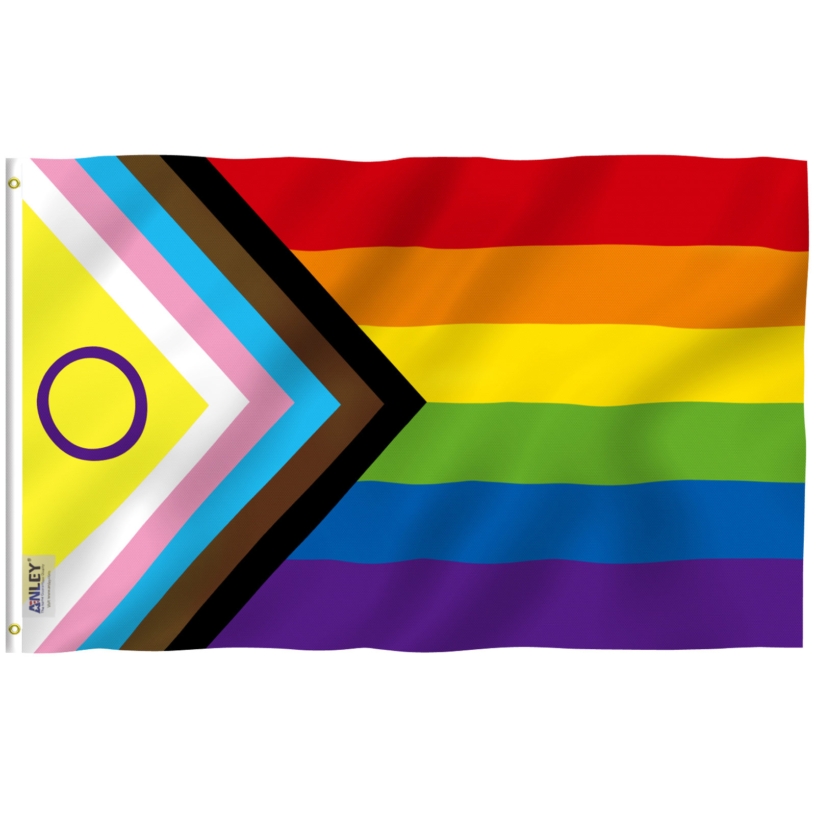 ANLEY 36 X 60 In. Polyester New Intersex Inclusive Progress Pride Flag ...