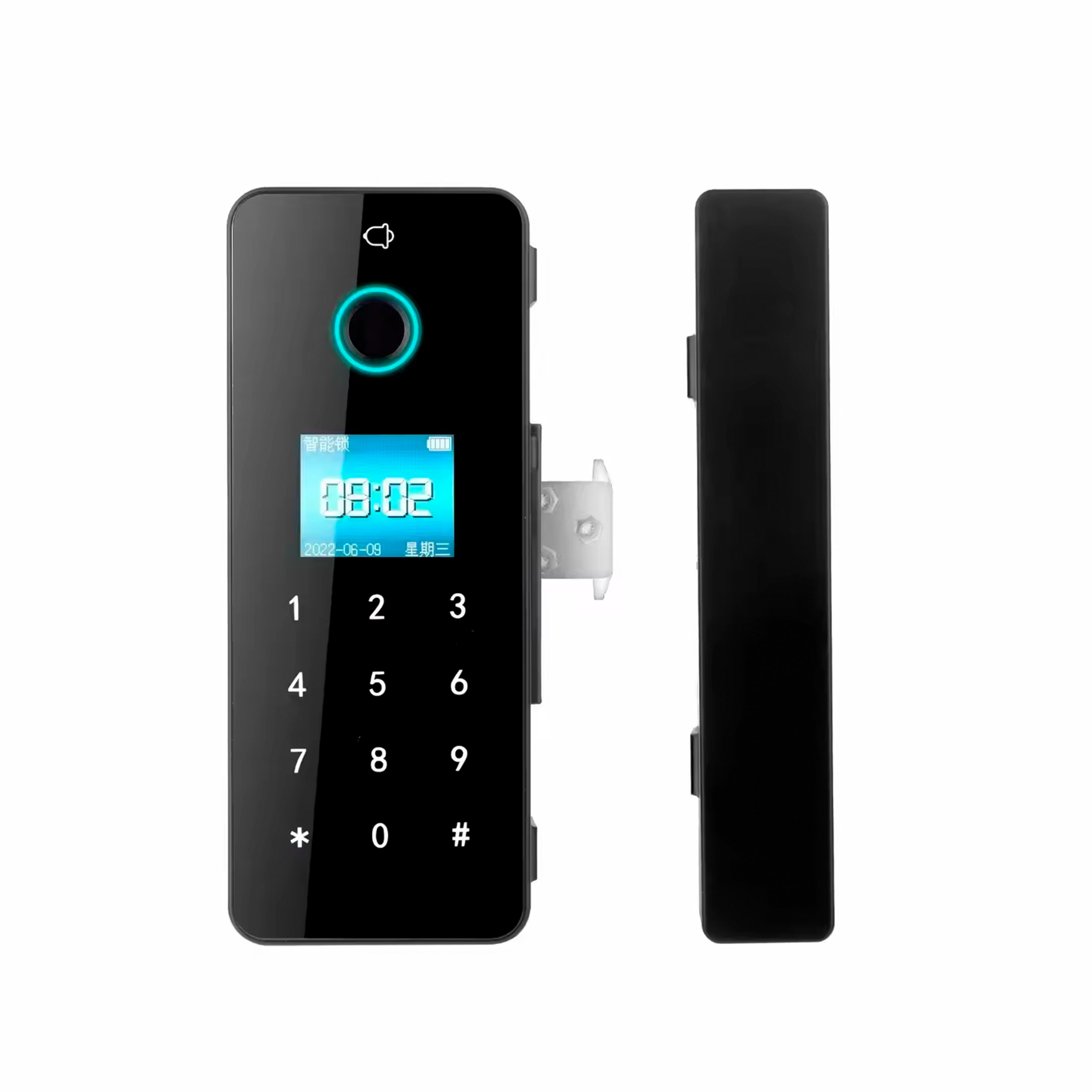 M&F Home solution Glass To Glass, Double Hook Lock Tonge With ...