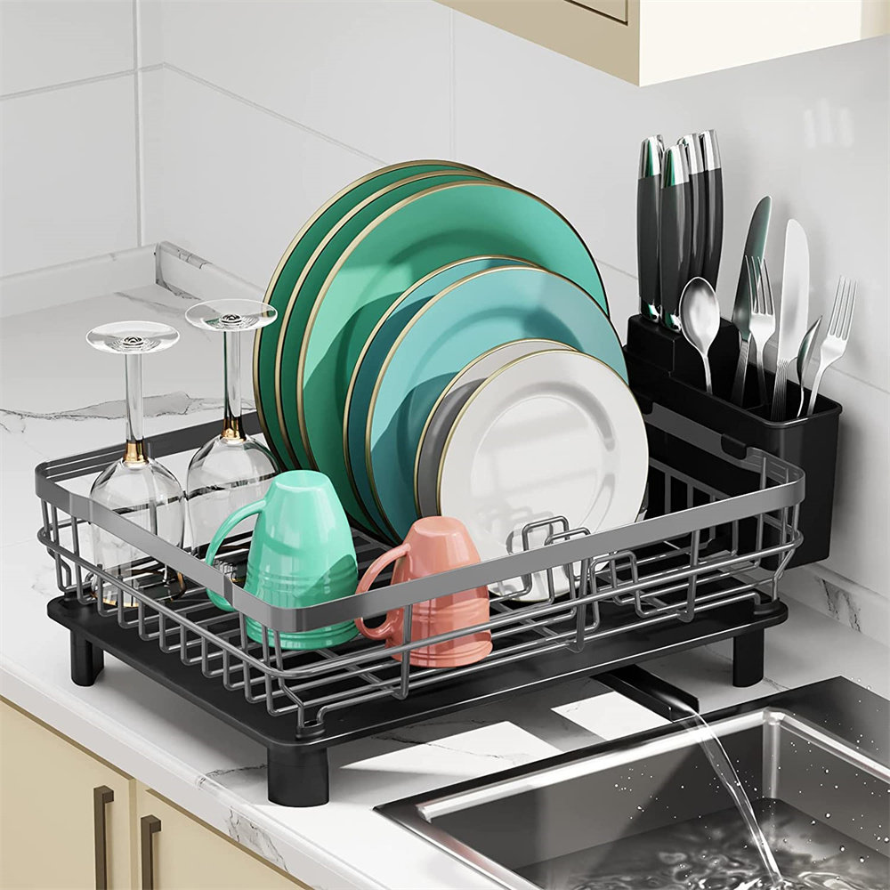 Rebrilliant Lorelia Metal Countertop Dish Rack | Wayfair