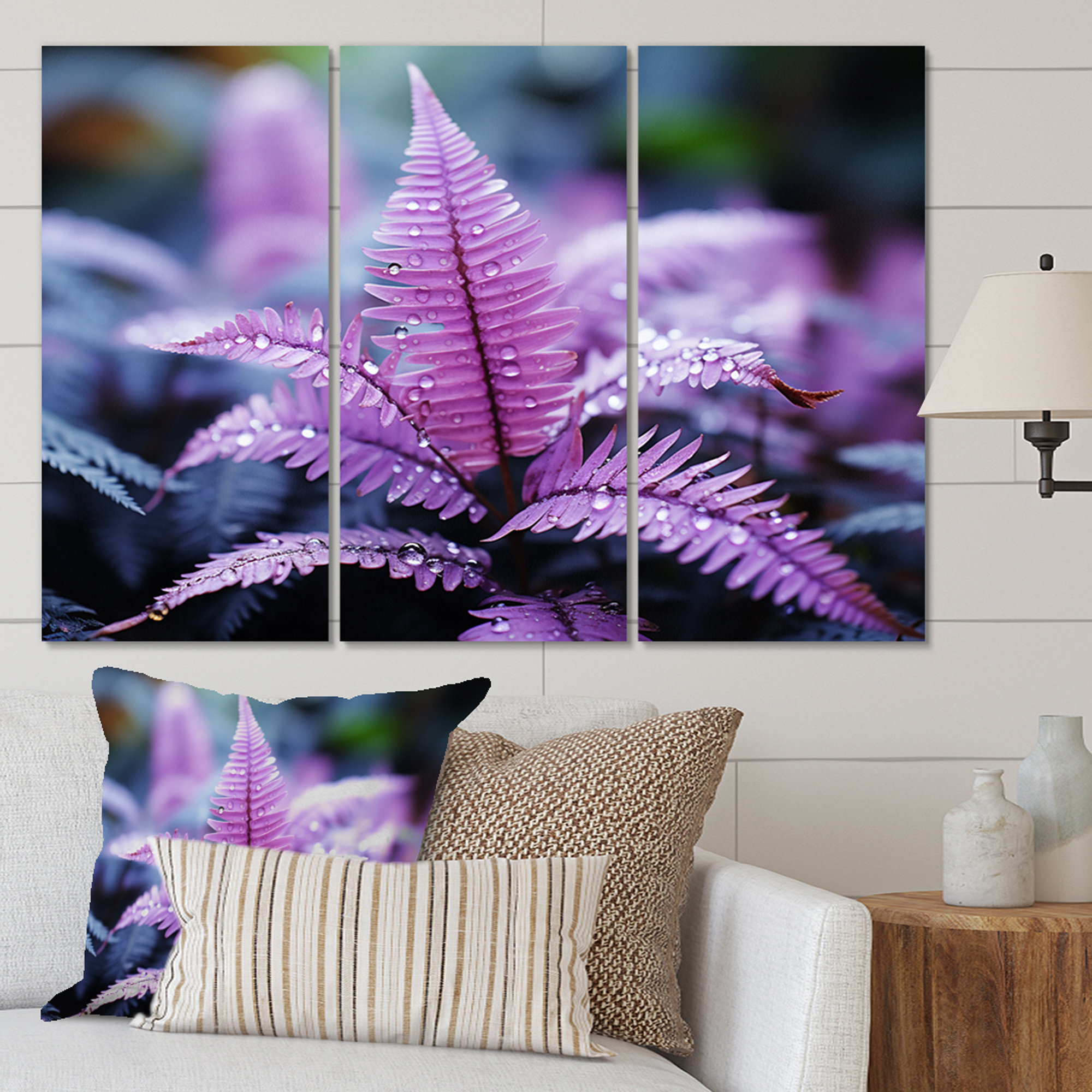 Bay Isle Home™ Purple Ferns Plant Ethereal Whispers I - Floral Wall Art ...