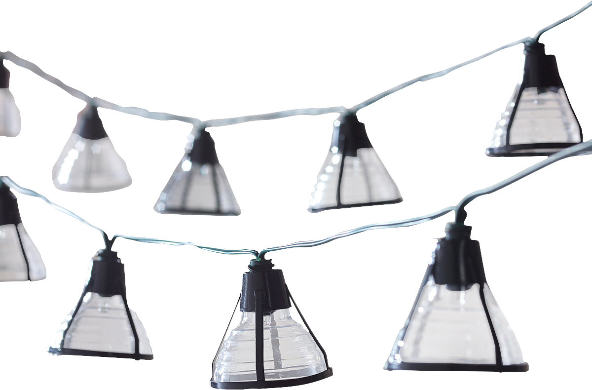 Primrue Sansa Solar 14.75 ft. 20-Light Shaded String Light & Reviews ...