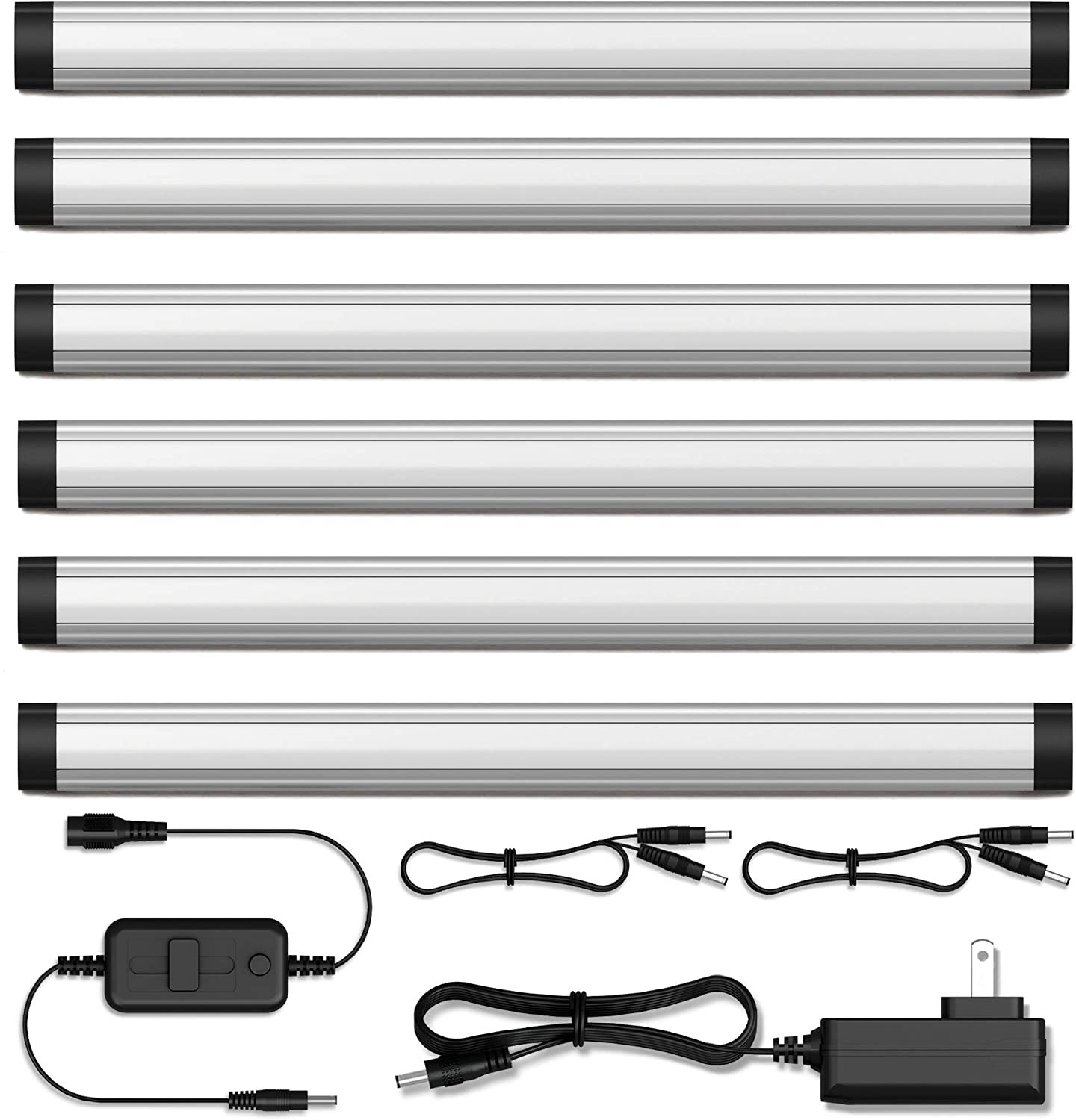 Inlight 12-inch Plug-in LED Under Counter Lights for Kitchen, Pack of 6 ...