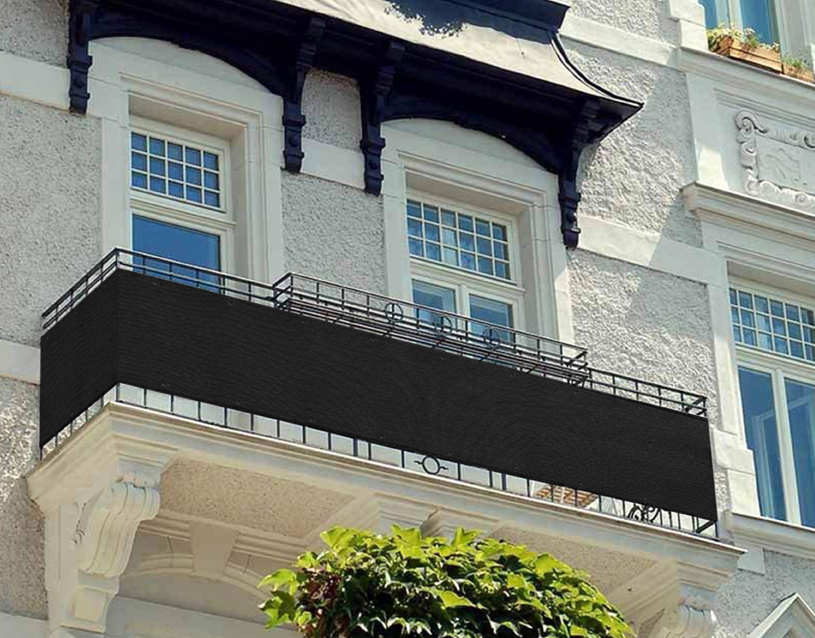 iH casadécor Privacy Balcony Cover (Black) & Reviews | Wayfair