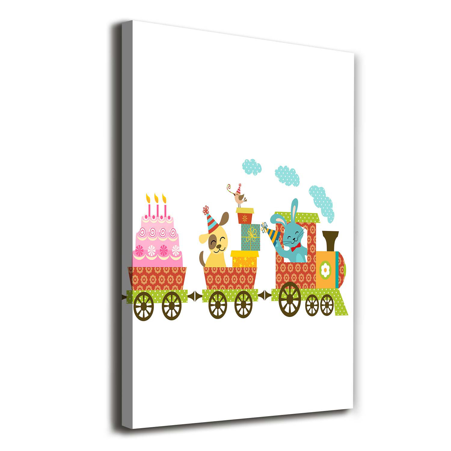 Zoomie Kids Cheerful Train - Wrapped Canvas Art Prints | Wayfair.co.uk