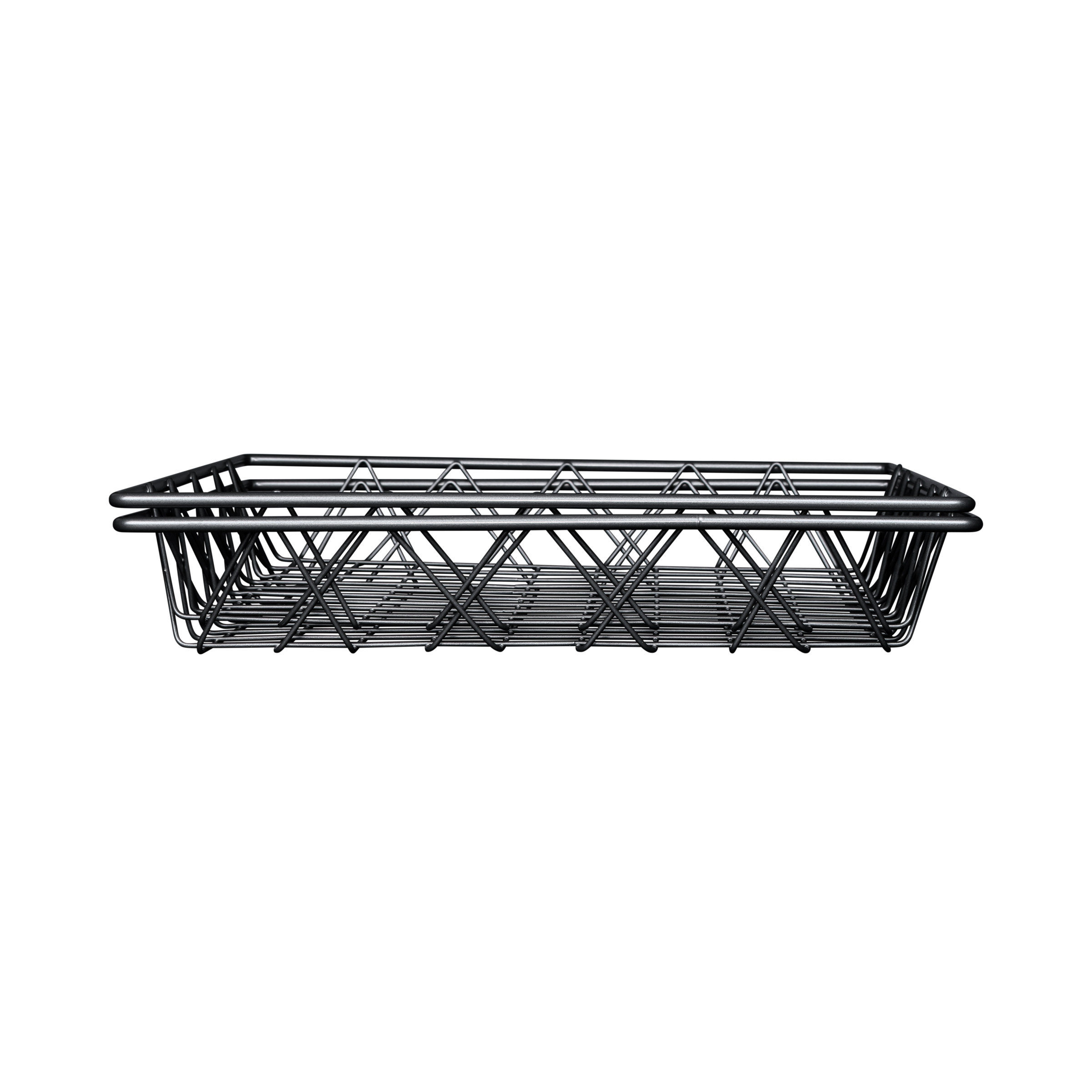 Elite Global Solutions Square Wire Basket, 12" Sq. X 2" H., Wire ...