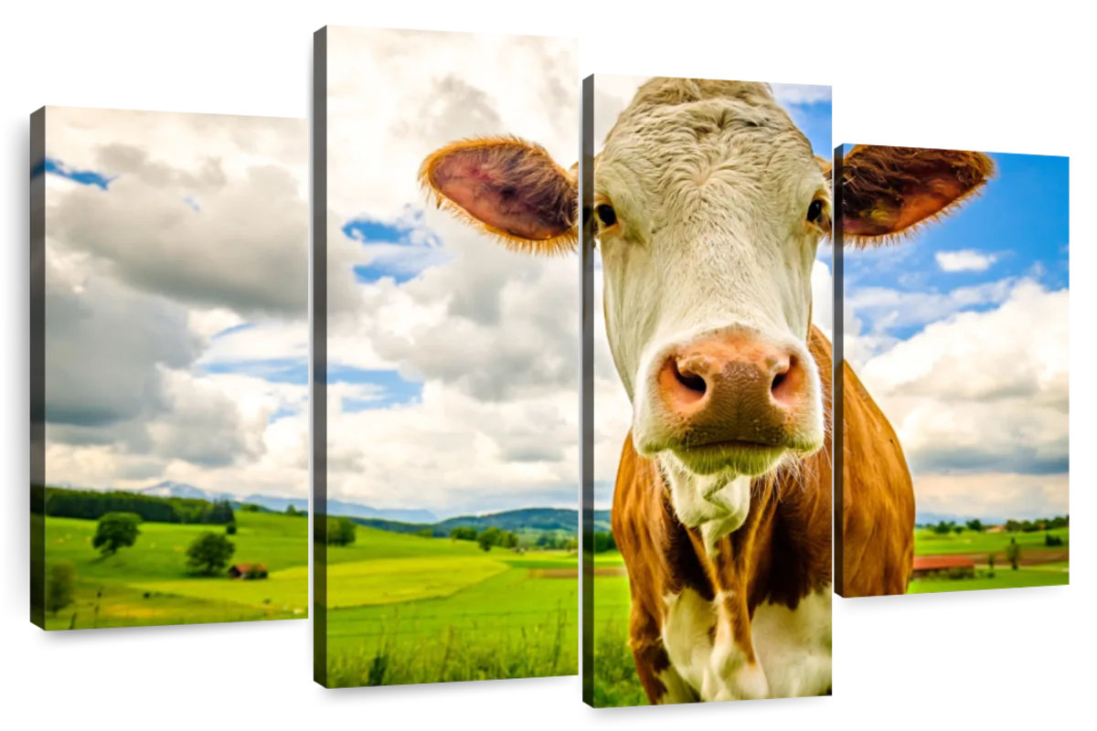 Ebern Designs Brampt European Alps Cow | Wayfair