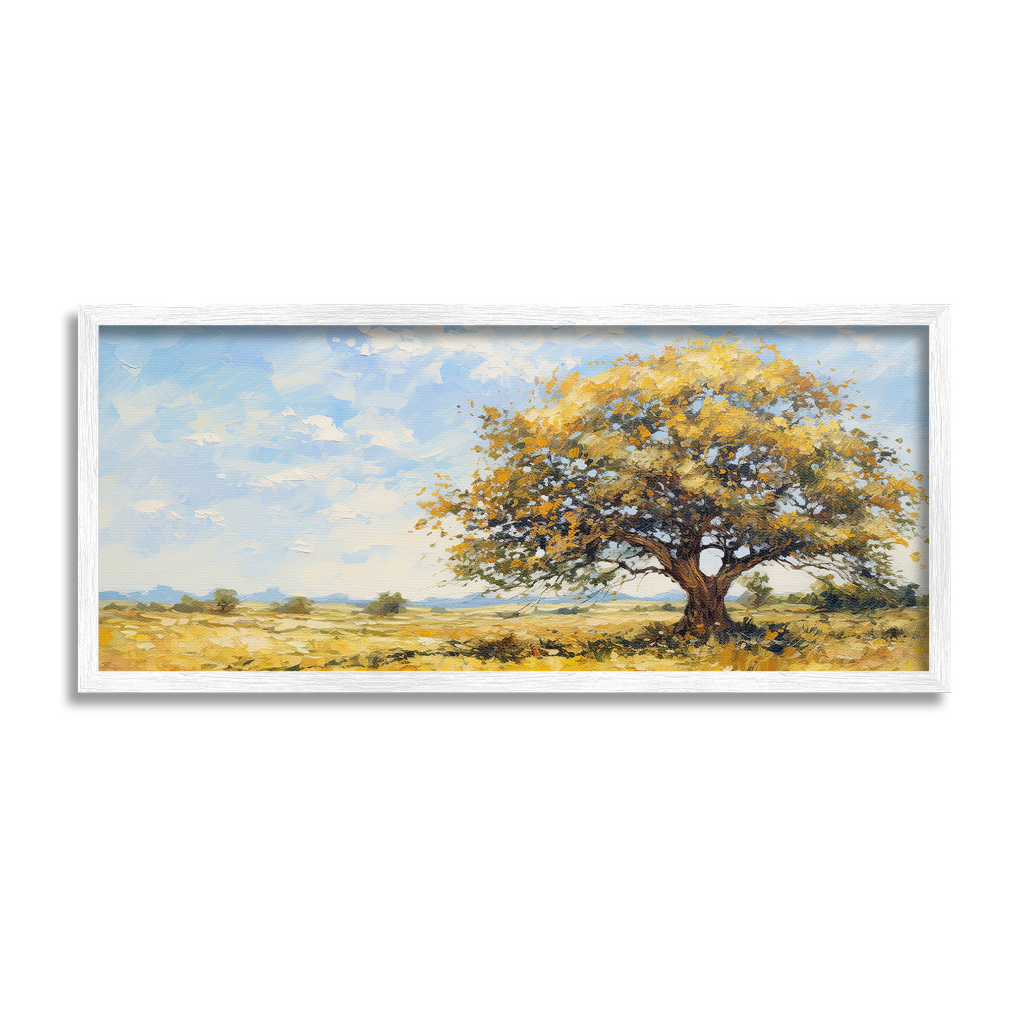 Stupell Industries Sycamore Tree in Field Framed Giclee Art by Gina ...
